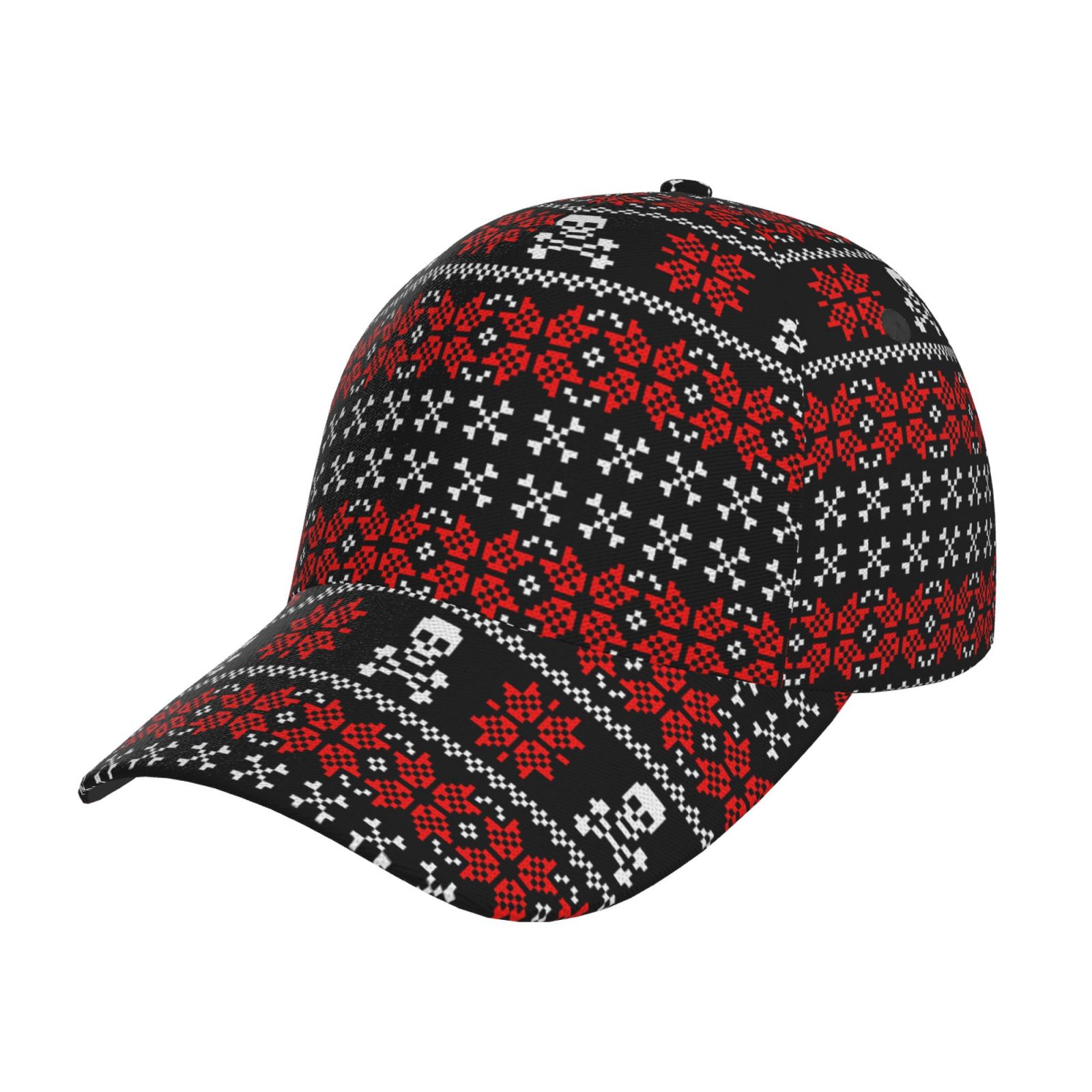 Baseball Cap - Vintage Maple Leaf with Skull Pattern Adjustable Size ...