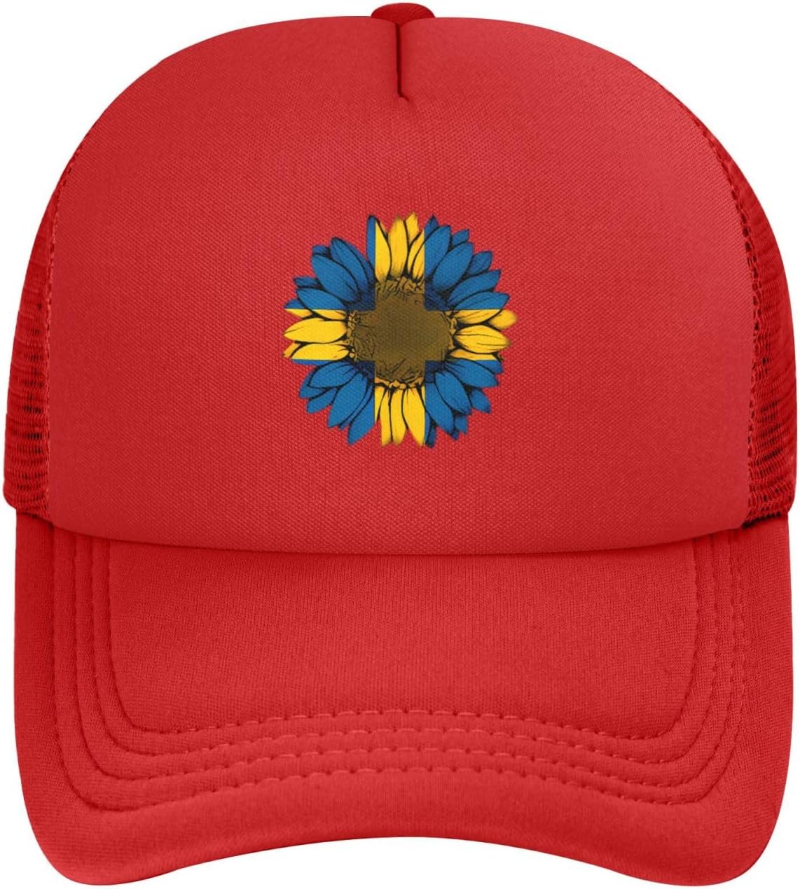 Baseball Cap Vintage Sunflower Sweden Swede Swedish Flag Adult Mesh ...