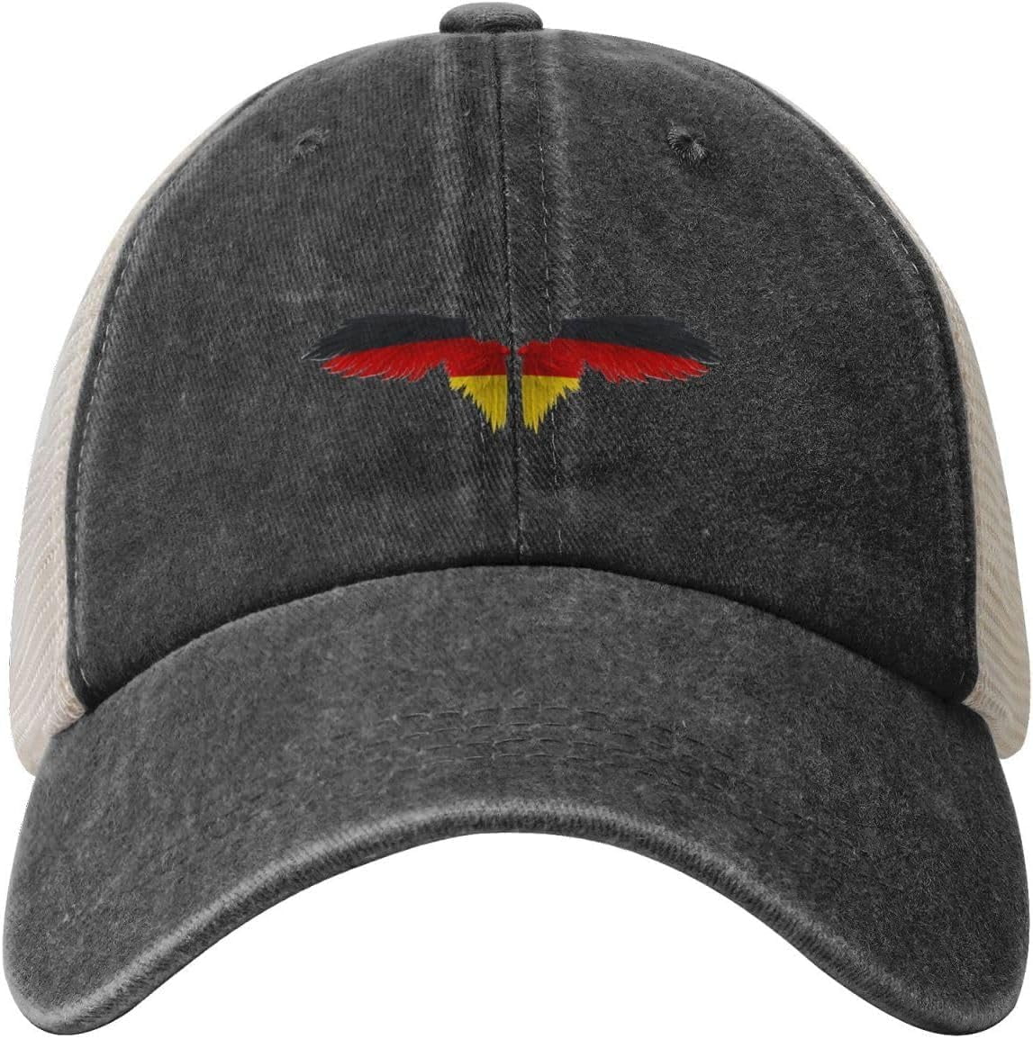 Baseball Cap Vintage Wings Mesh Back for Men Women Washed Cotton ...