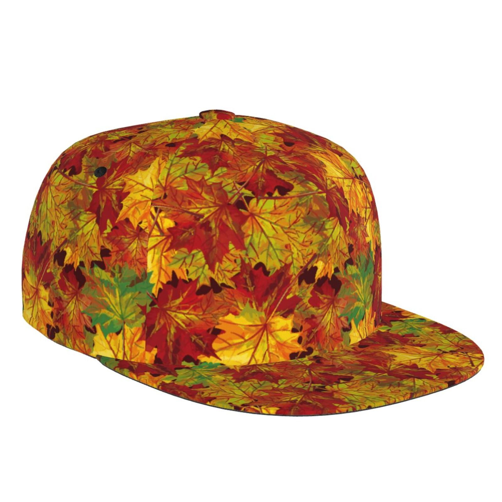 Baseball Cap Vintage maple leaf autumn Flat Brim Hats for Men and Women ...