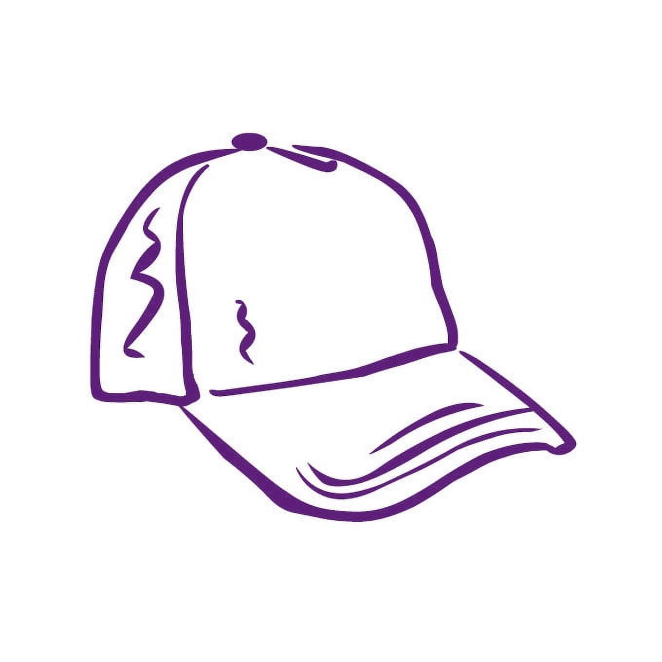Baseball Cap Vinyl Graphic - Medium - Violet - Walmart.com