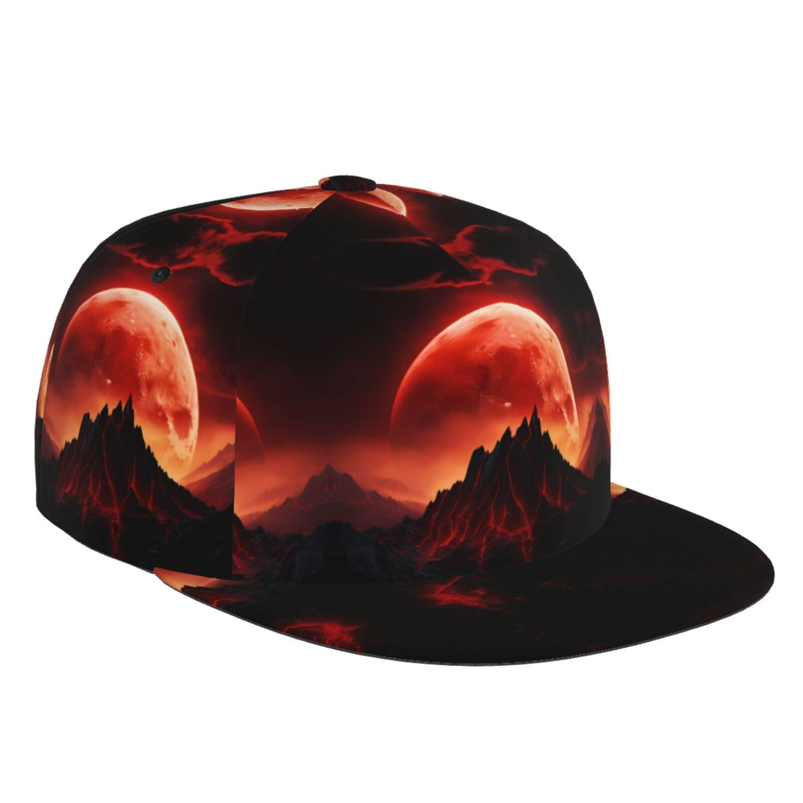Baseball Cap - Volcanic Red Moon Hats for Men/Women Low Profile Adjustable Classic Dad Hat for ...