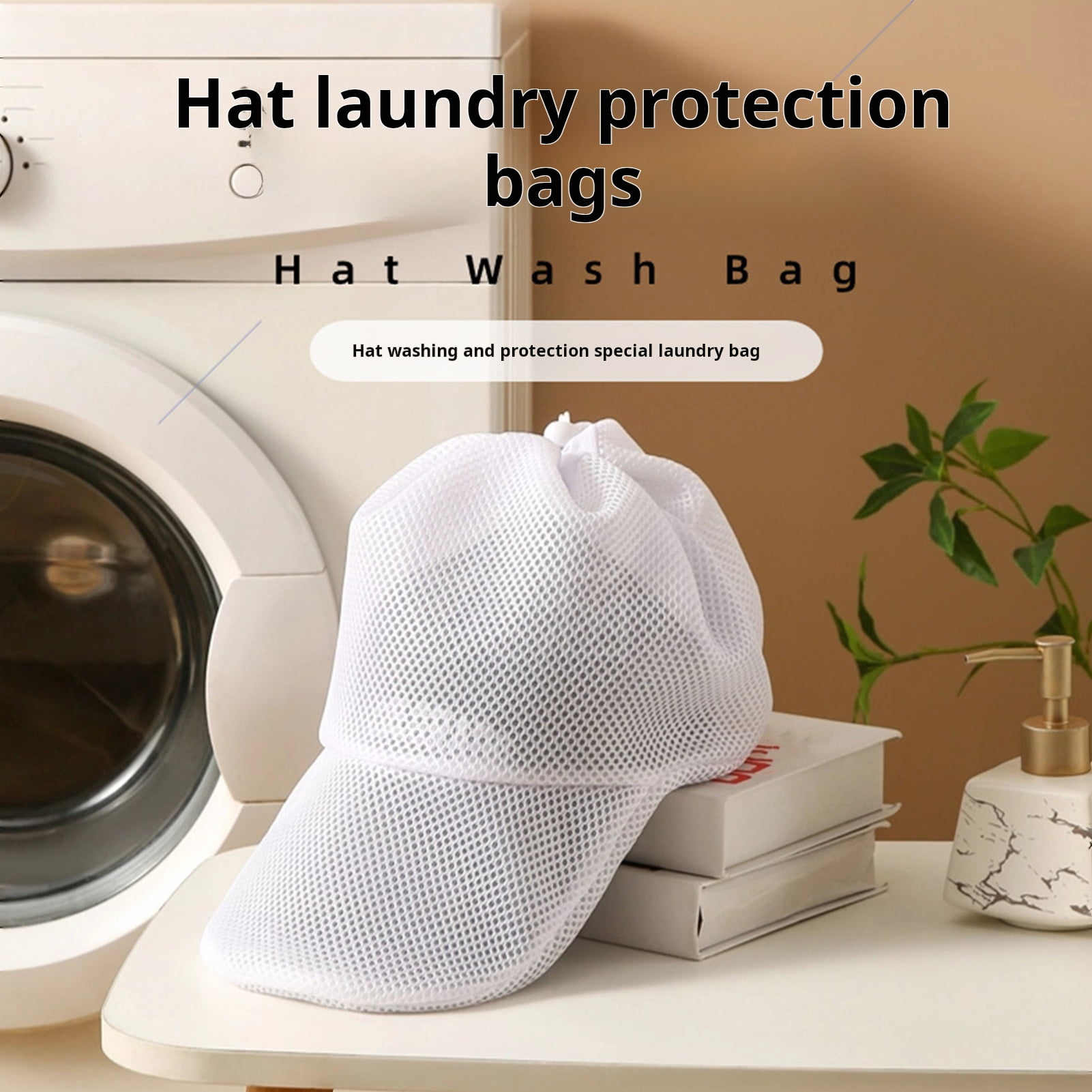 Baseball Cap Washer Cage Hat Cleaner Hat Washer Drawstring Mesh Laundry ...