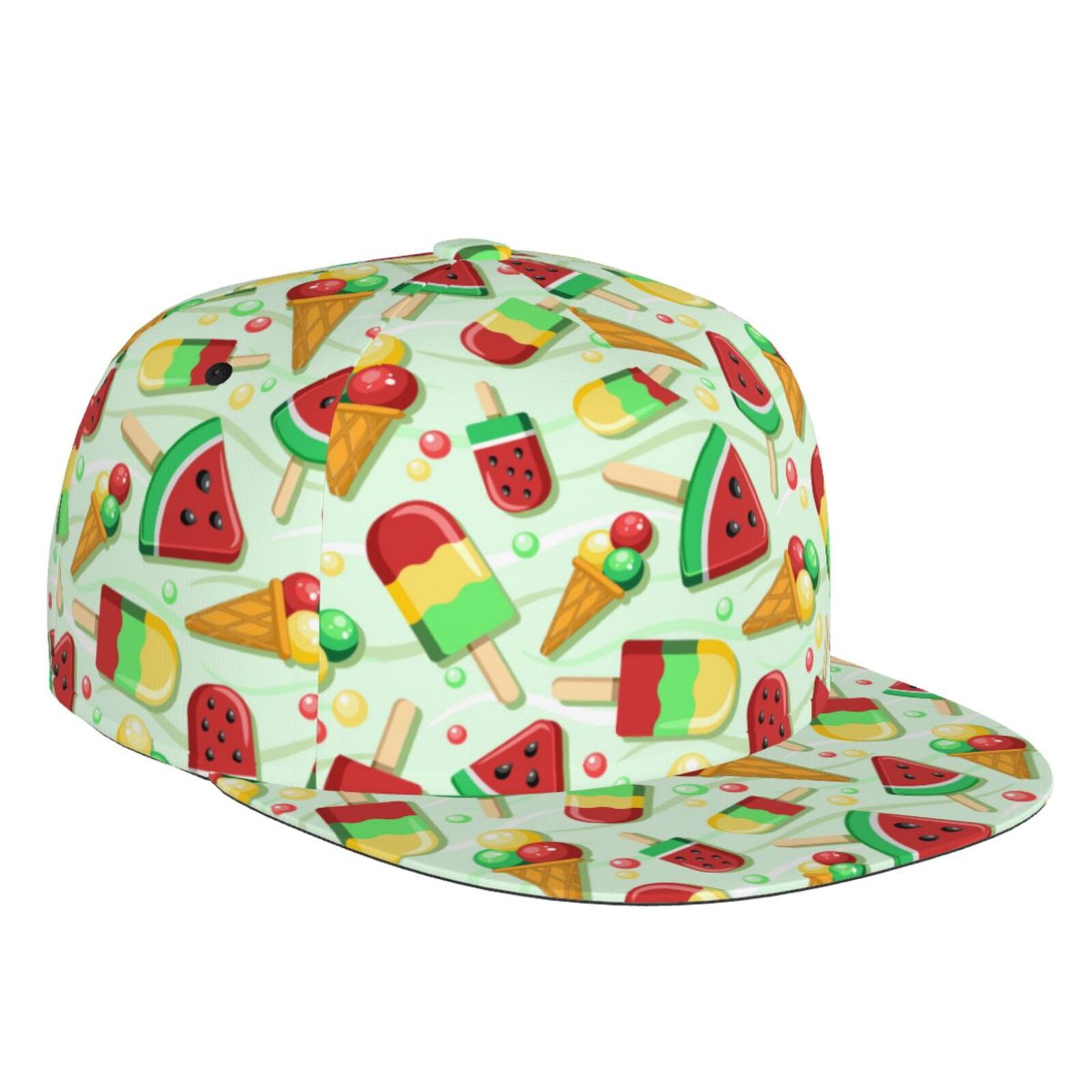 Baseball Cap - Watermelon Ice Cream Print Hats for Men/Women Low ...