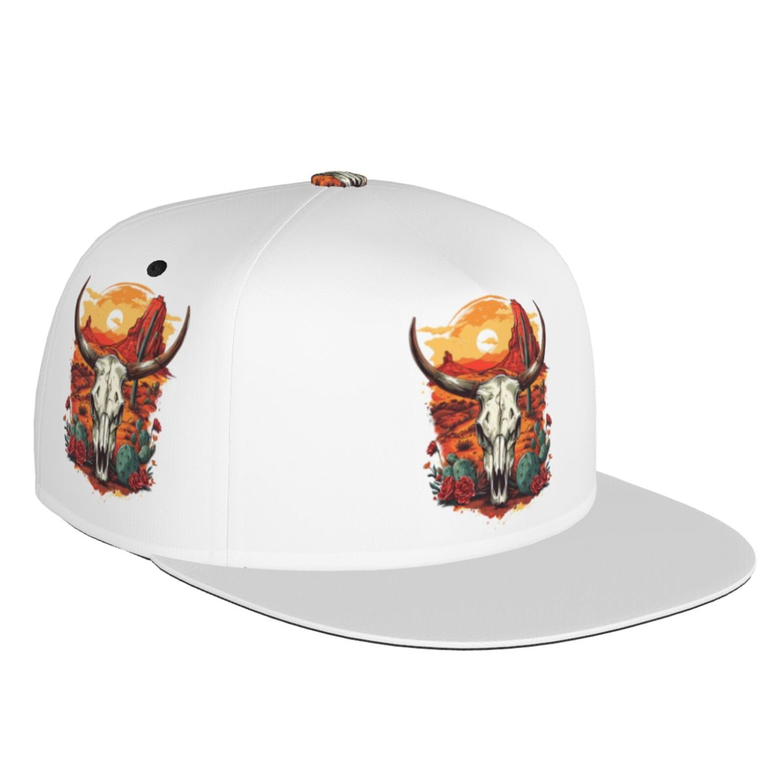 Baseball Cap - Western Desert Cactus Ram Skull Hats for Men/Women Low ...