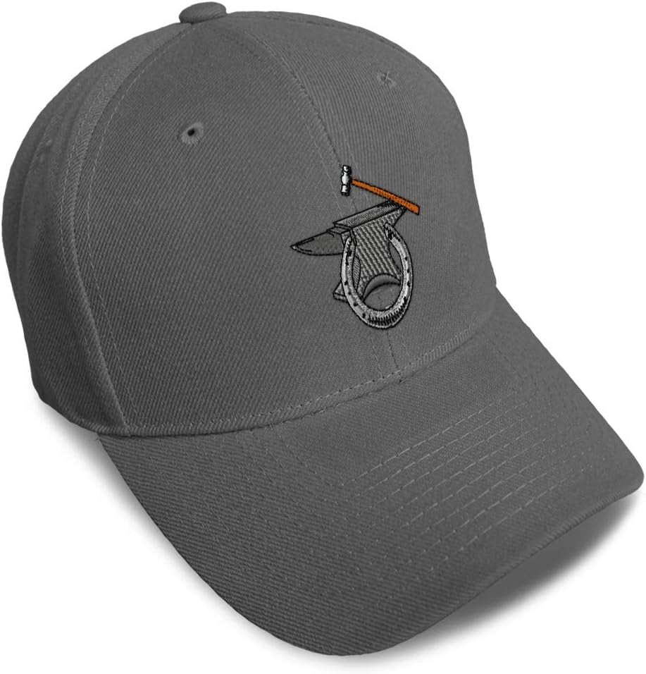 Baseball Cap Western Horseshoes Hammer Anvil Farrier Domestic Acrylic ...