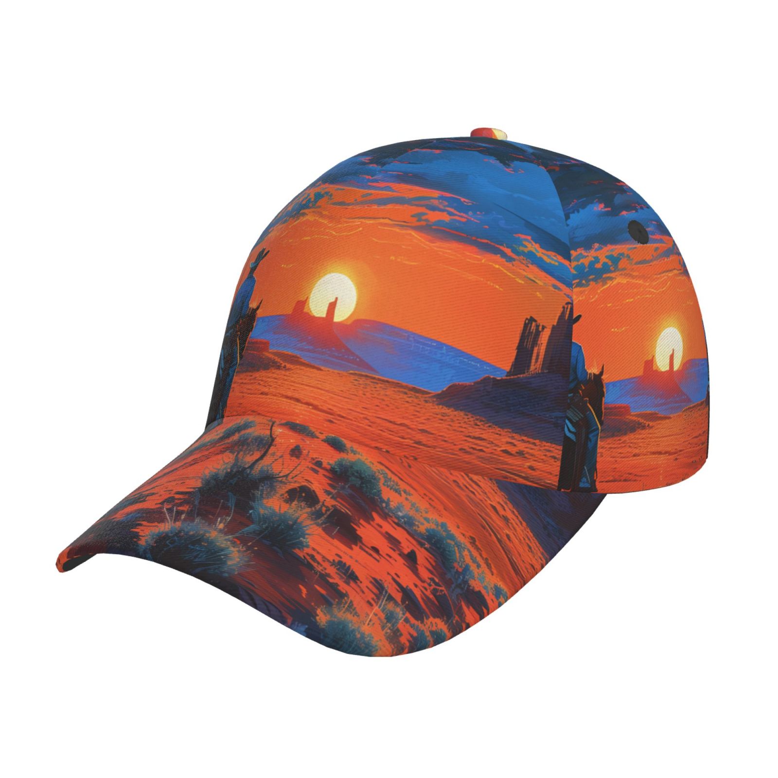 Baseball Cap - Western Sunset Desert Cowboy A Hats for Men Women Low ...