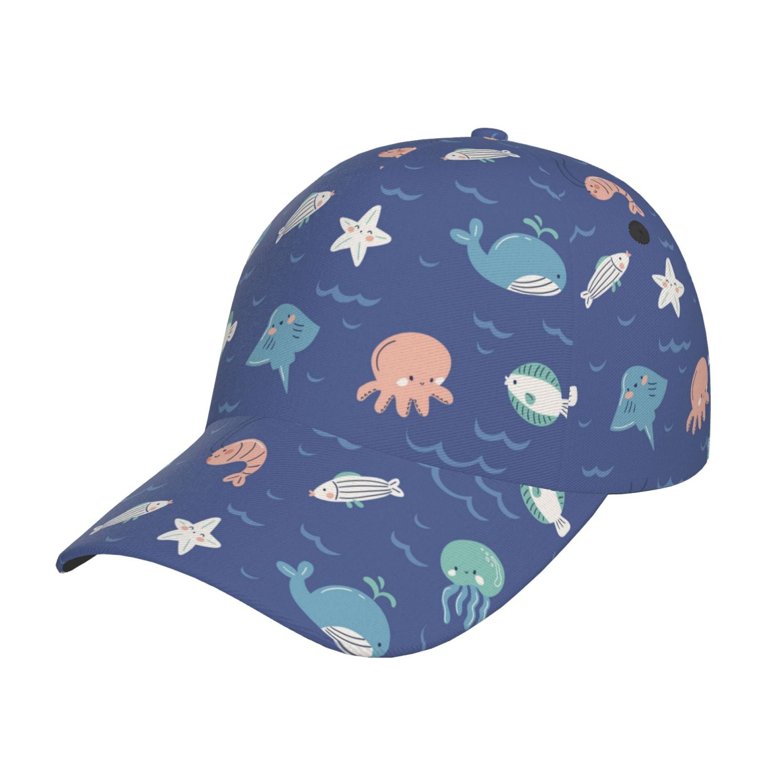 Baseball Cap, Whale Octopus Shrimp Hats For Men Women Low Profile ...
