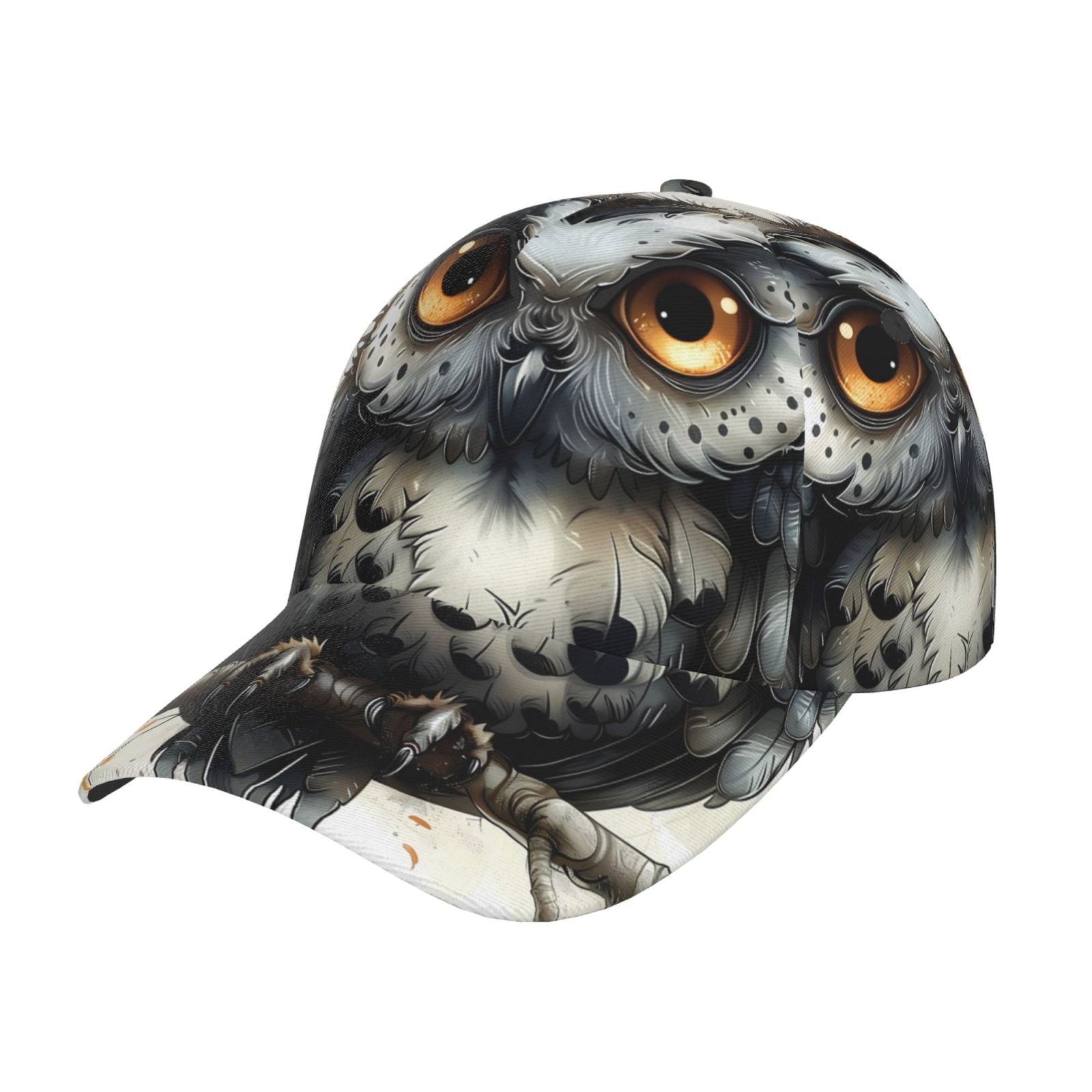 Baseball Cap - Whimsical Owl On Branch Adjustable Size Hats For Men And ...