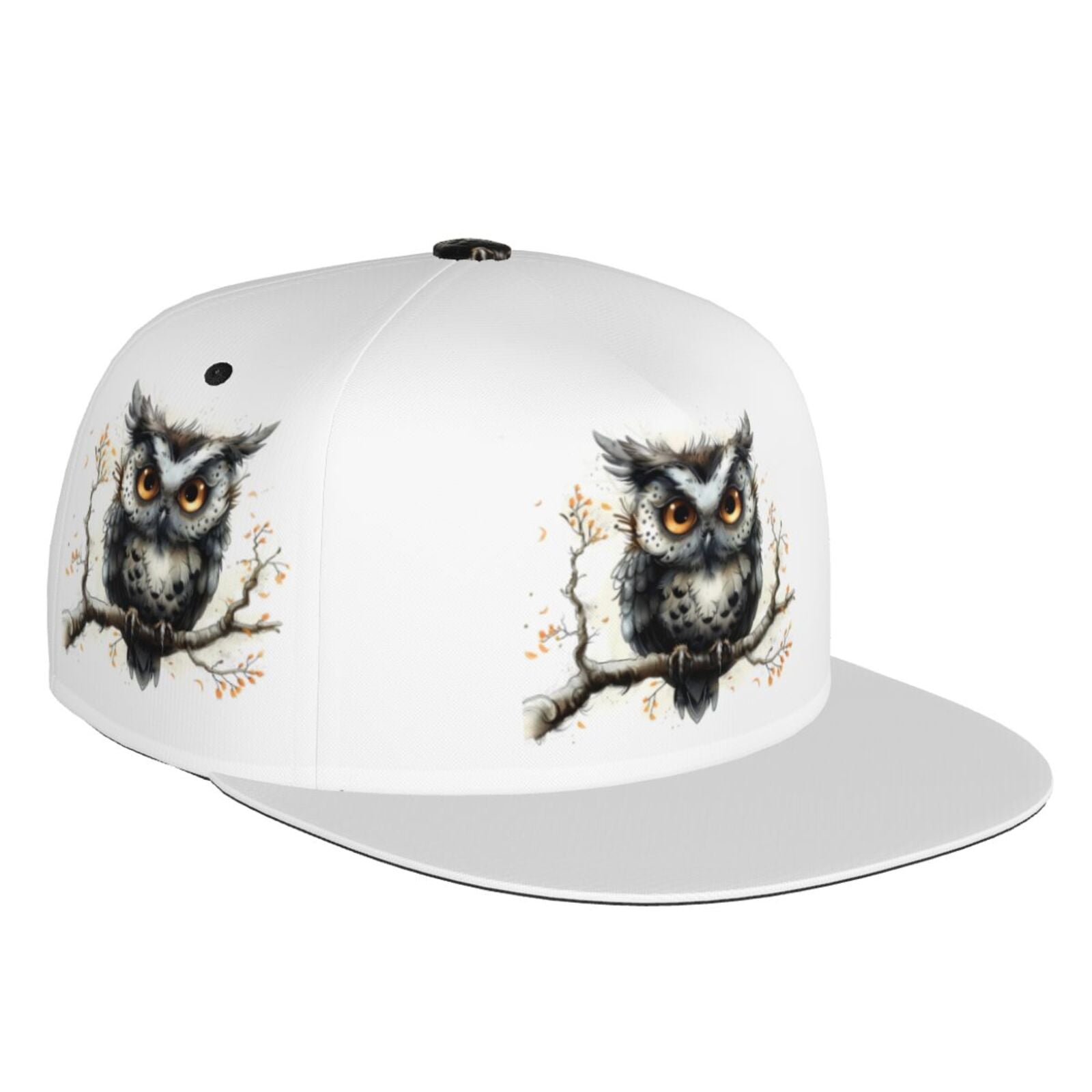 Baseball Cap - Whimsical Owl On Branch Hats for Men/Women Low Profile ...