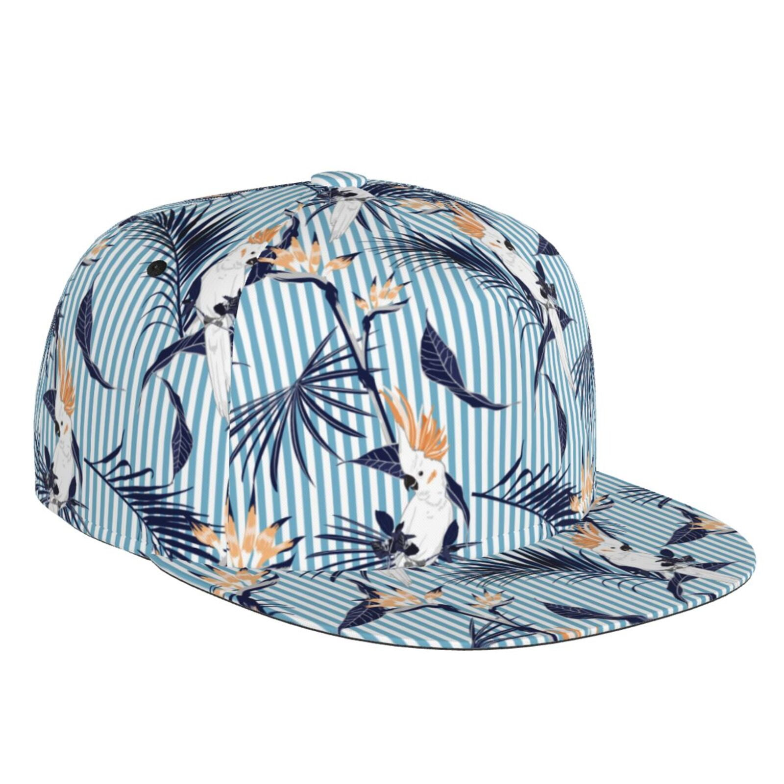 Baseball Cap - White Cockatoo Parrot Palm Leaves Hats for Men/Women Low ...