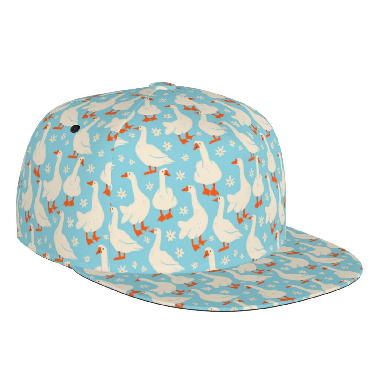 Baseball Cap - White Geese and Flower Hats for Men/Women Low Profile ...