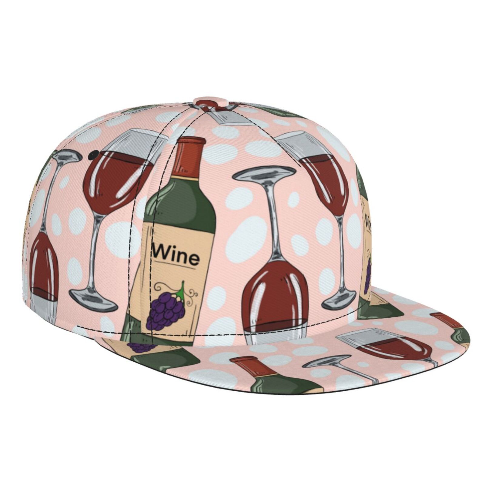 Baseball Cap - Wine Print No.J920 Hats for Men/Women Low Profile ...