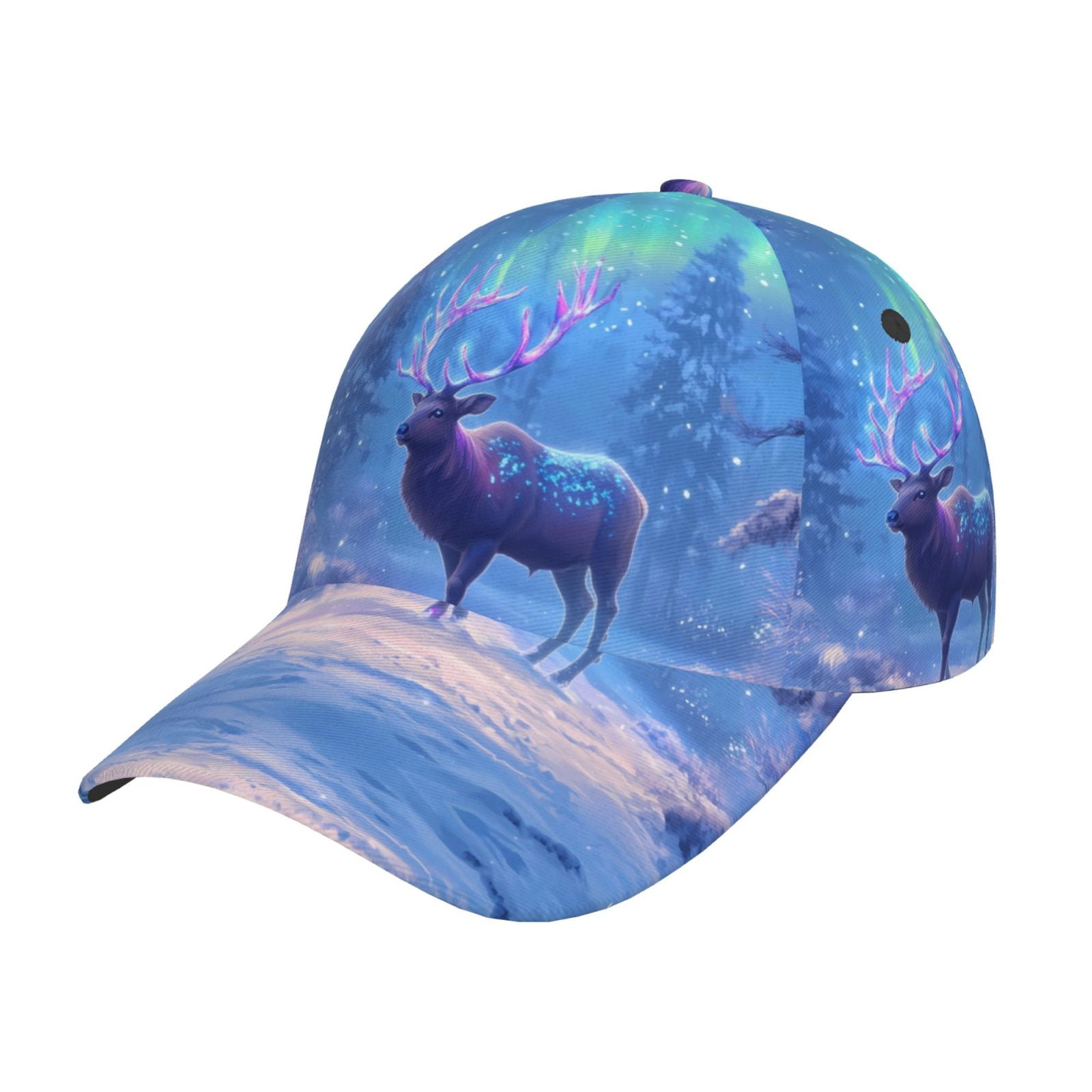 Baseball Cap - Winter Forest Snowy Deer Hats for Men Women Low Profile ...