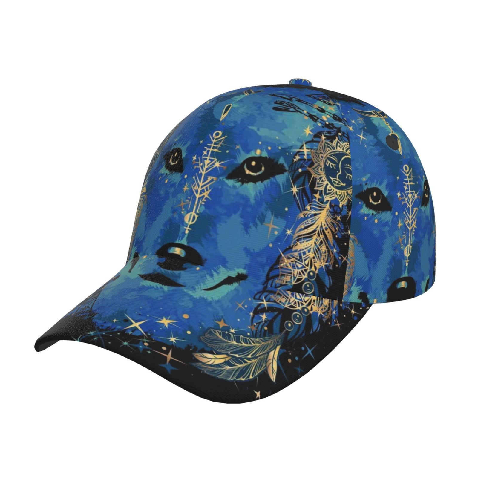 Baseball Cap - Wolf Boho Hats for Men Women Low Profile Classic ...