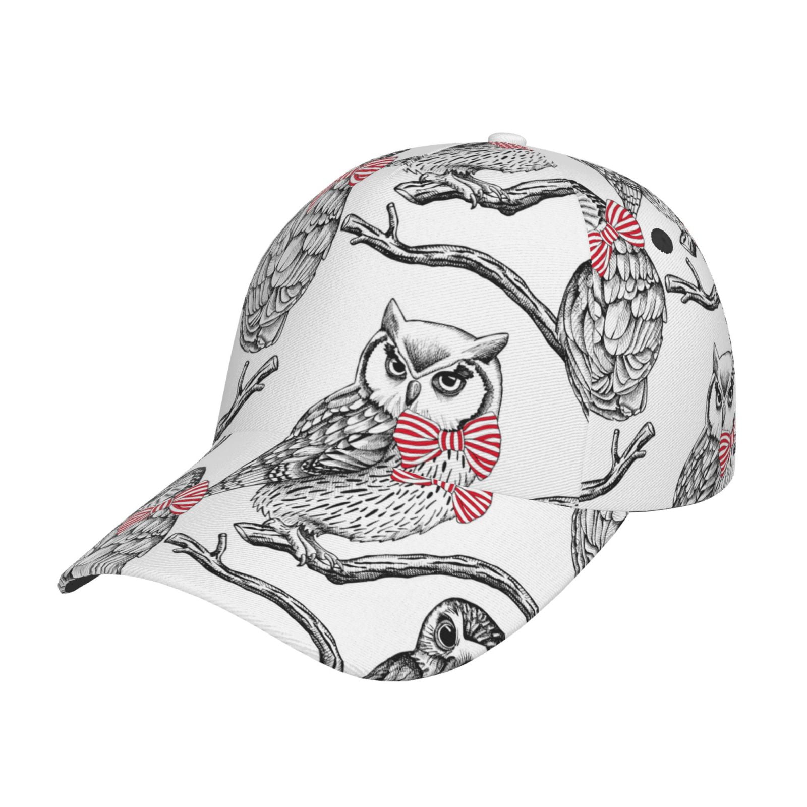 Baseball Cap Women Men- Bow Tie Owl Adjustable for Baseball Hat Women ...
