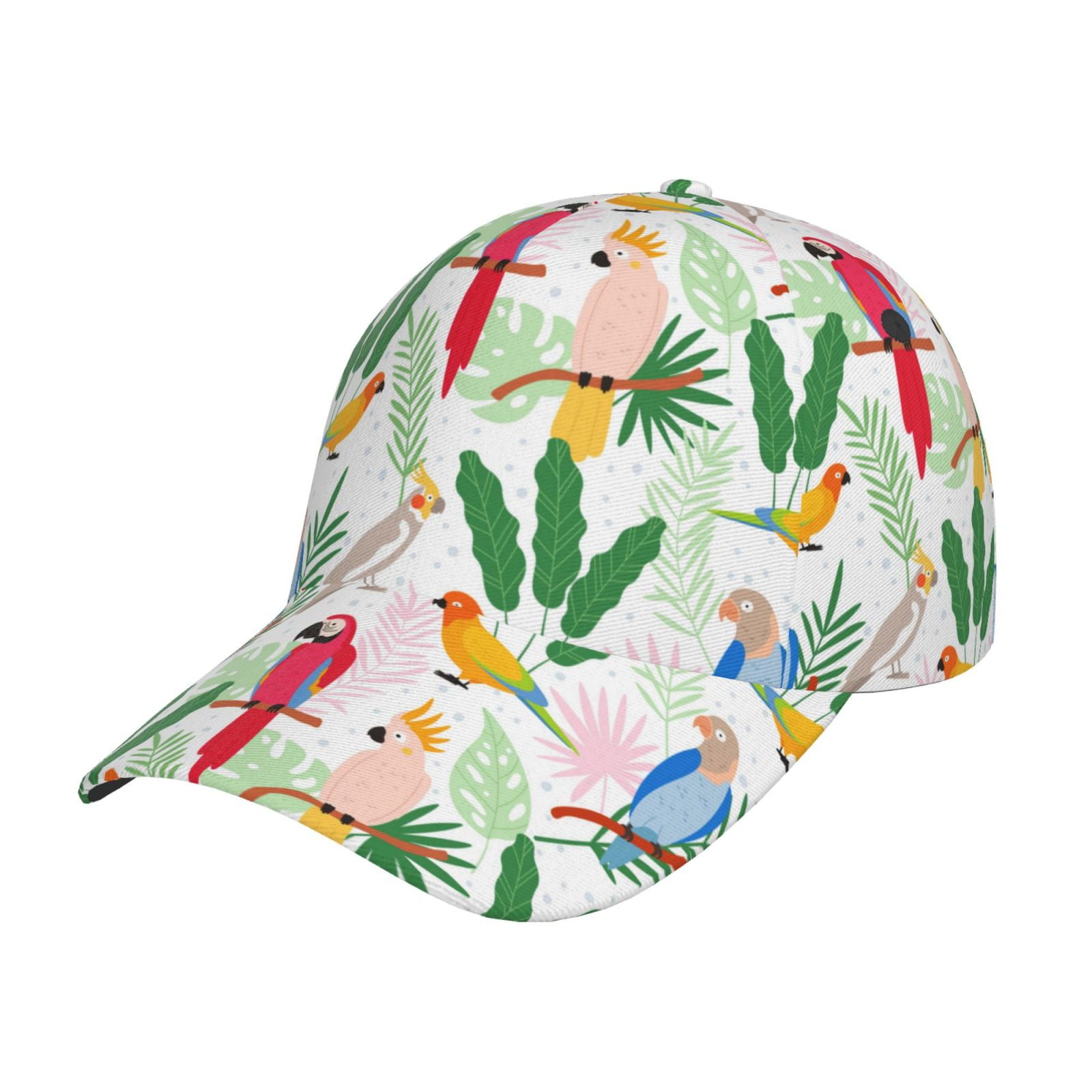 Baseball Cap Women Men- Cartoon Colorful Cute Parrot Plant Adjustable ...