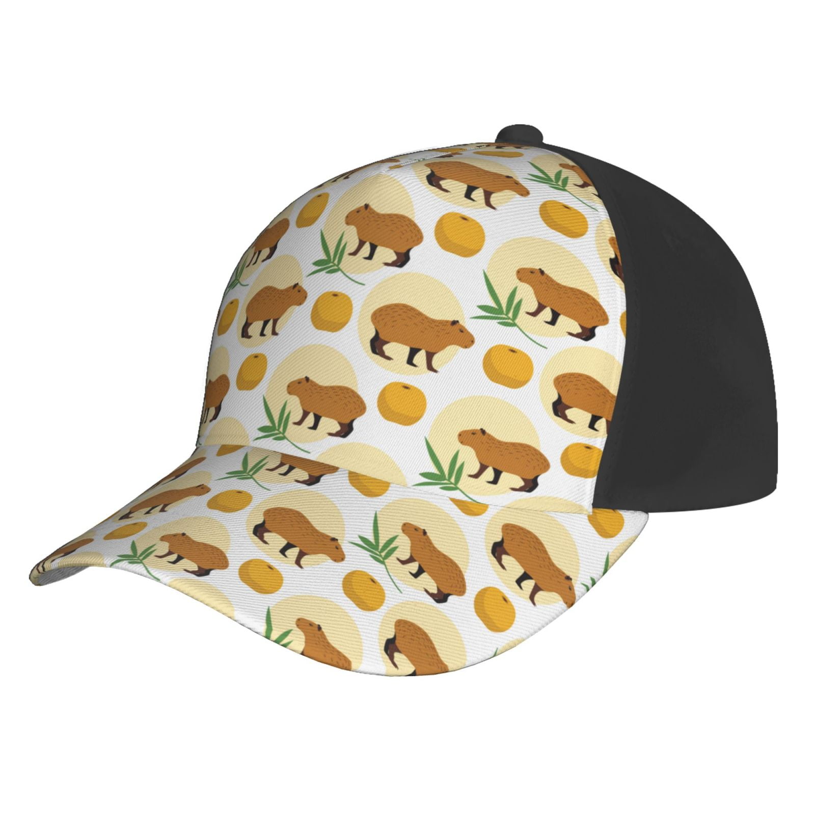 Baseball Cap Women Men - Cartoon Orange Capybara Adjustable Dad Hat ...