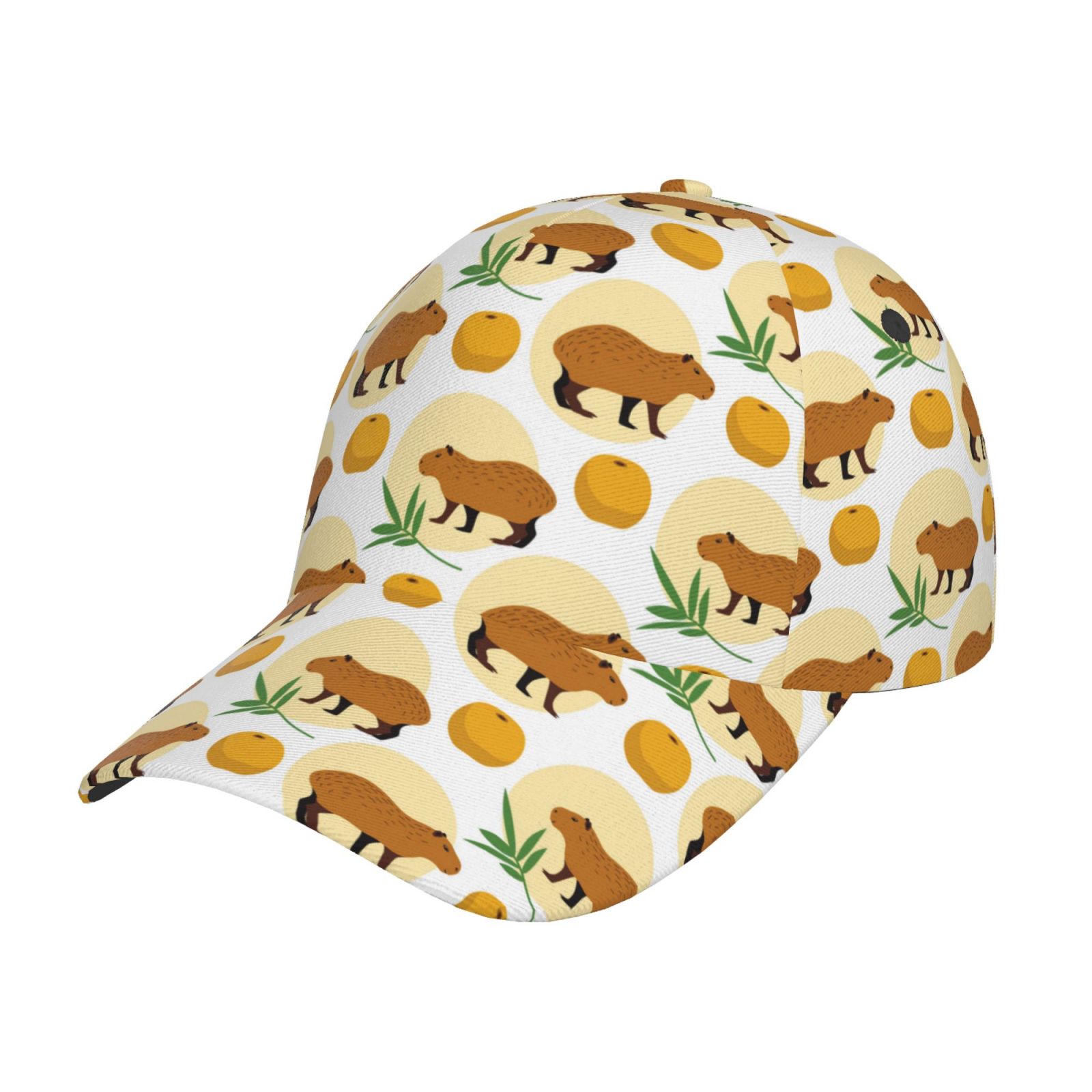 Baseball Cap Women Men- Cartoon Orange Capybara Adjustable for Baseball ...