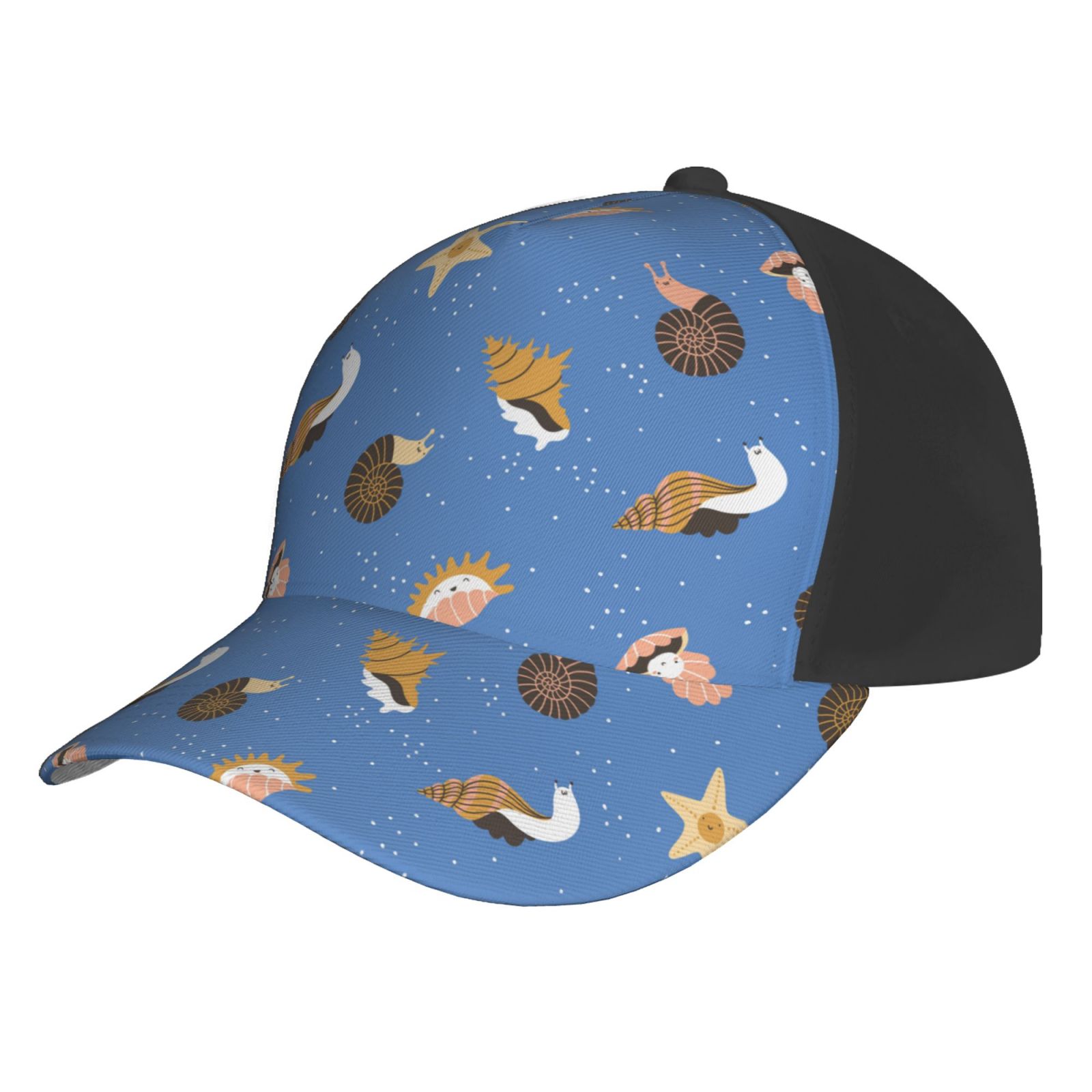 Baseball Cap Women Men - Conch Shell Blue Adjustable Dad Hat Baseball ...