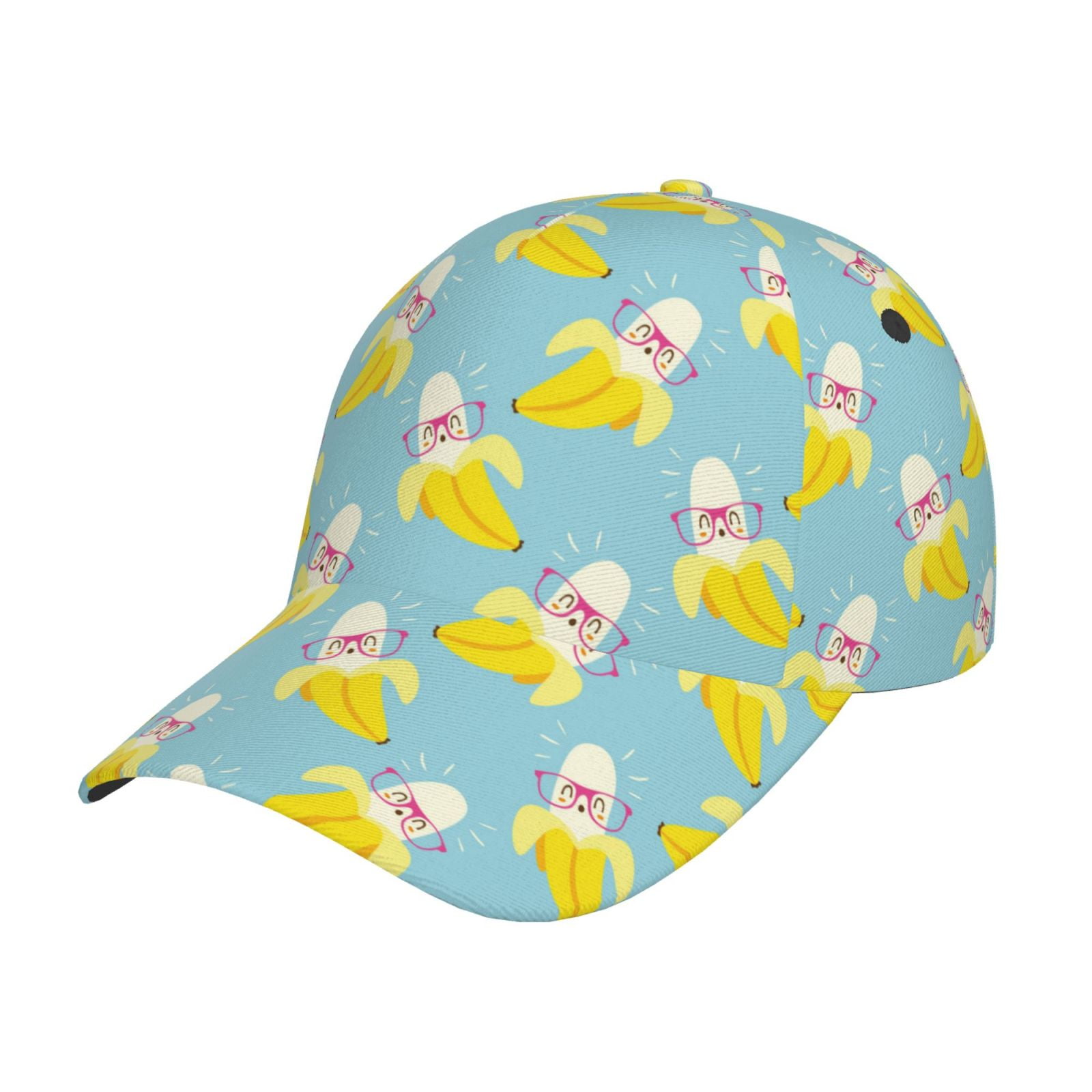 Baseball Cap Women Men- Cute Banana Azure Adjustable for Baseball Hat ...