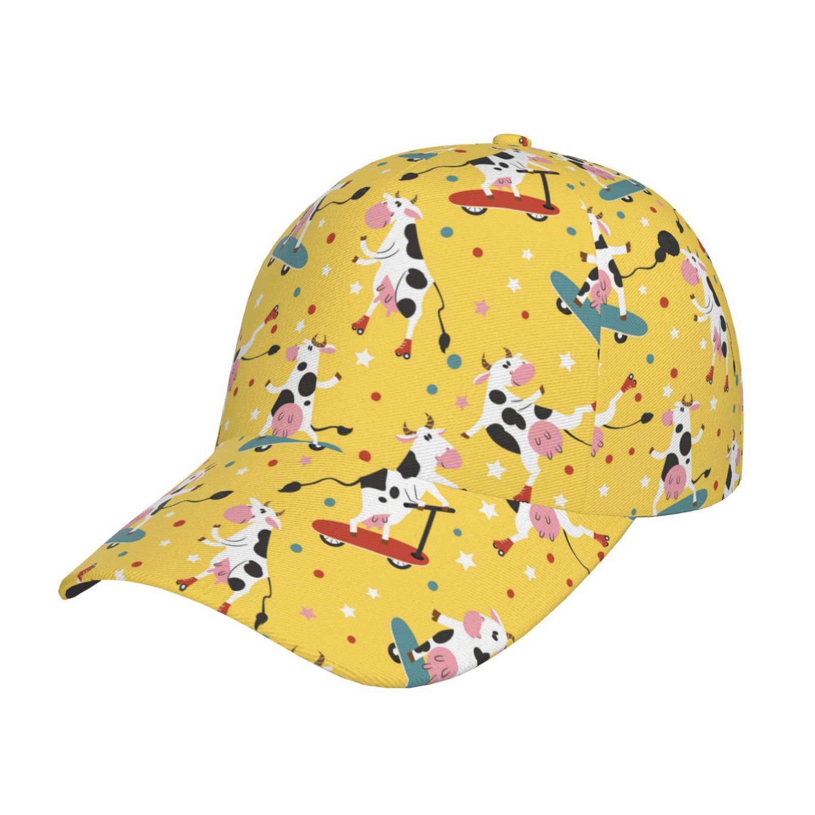 Baseball Cap Women Men- Cute Cow Print No.20016 Adjustable for Baseball ...