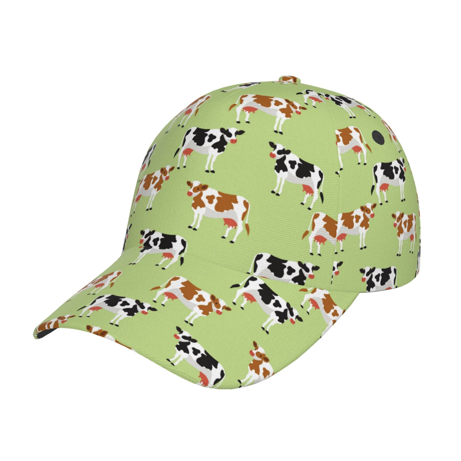 Baseball Cap Women Men- Cute Cow Print No.20037 Adjustable for Baseball ...