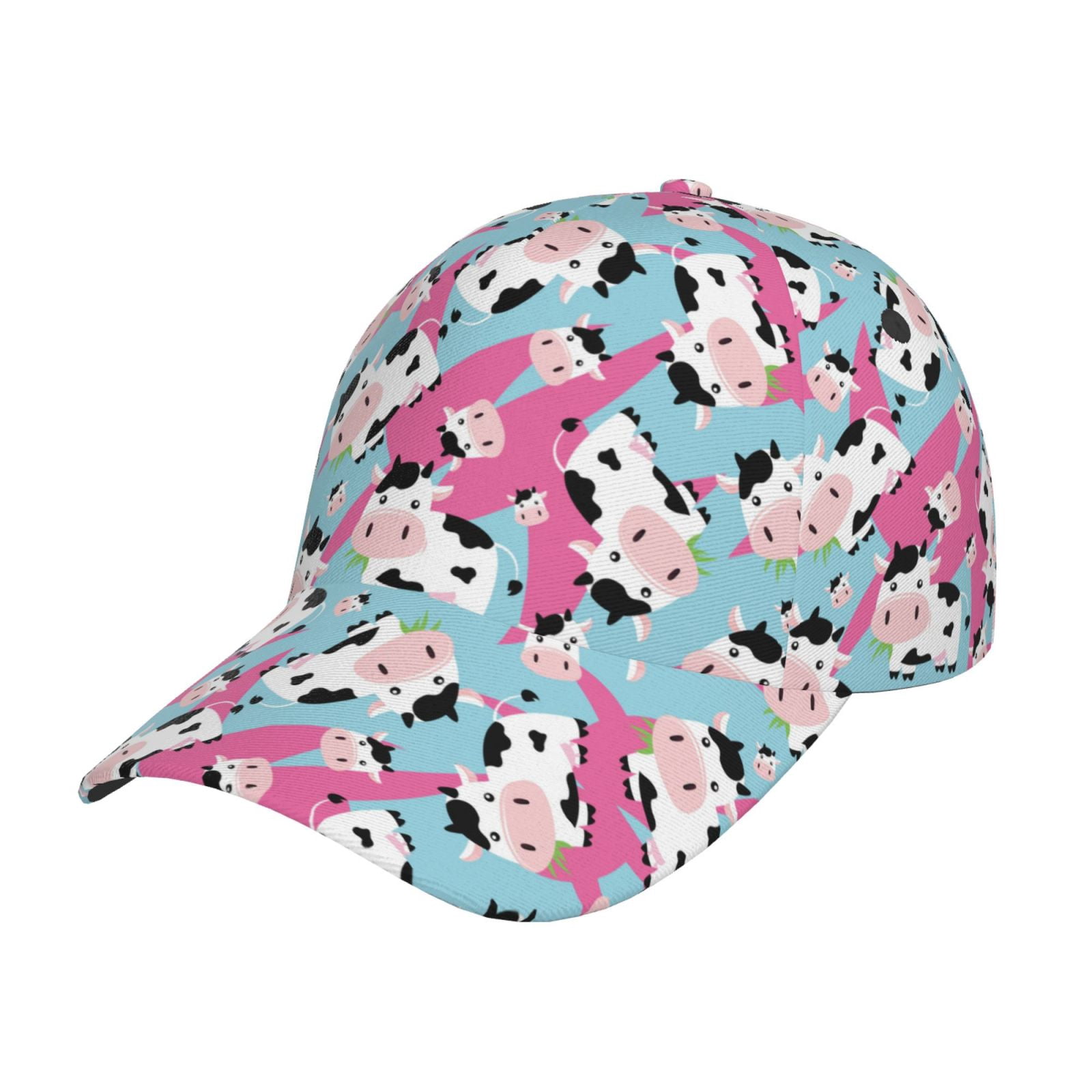 Baseball Cap Women Men- Cute Cow Print No.20073 Adjustable for Baseball ...
