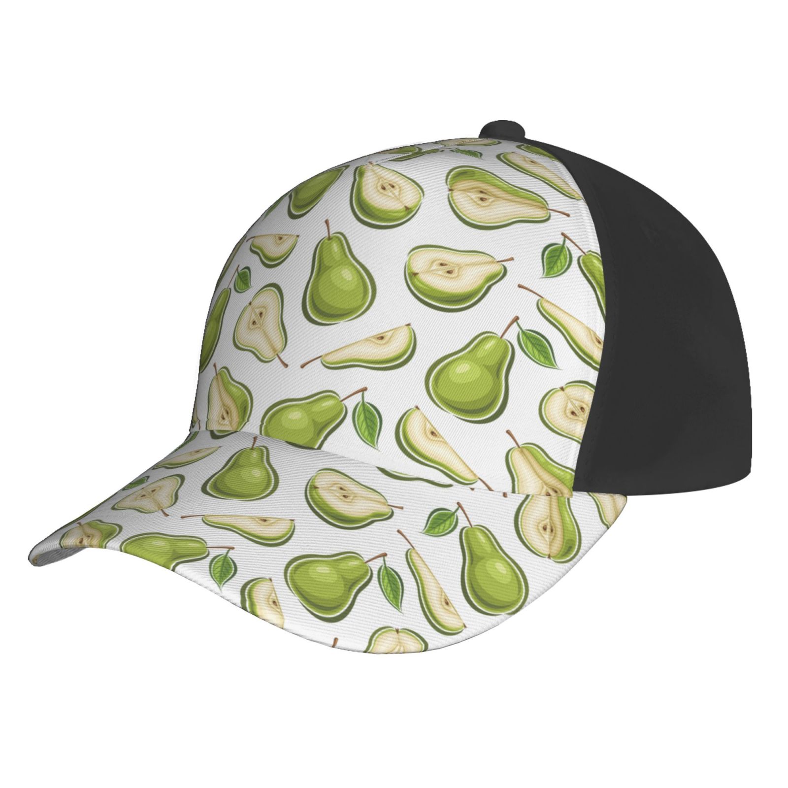 Baseball Cap Women Men - Cute Green Pear Leaves Adjustable Dad Hat ...