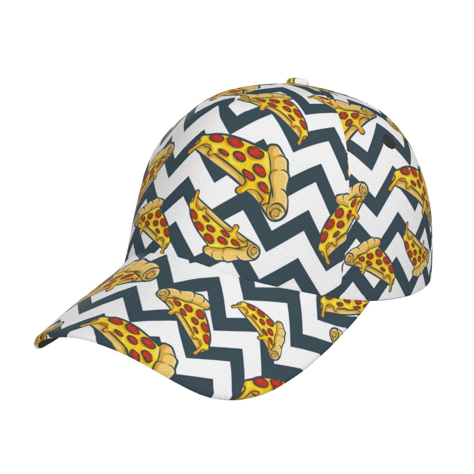 Baseball Cap Women Men- Cute Pizza Wavy Lines Adjustable for Baseball ...