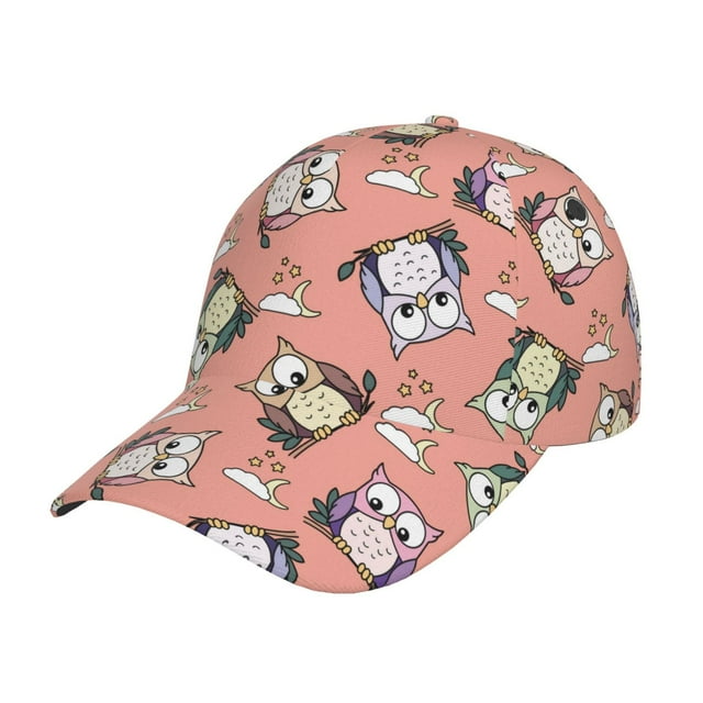 Baseball Cap Women Men- Cute Star Moon Owl Adjustable for Baseball Hat ...