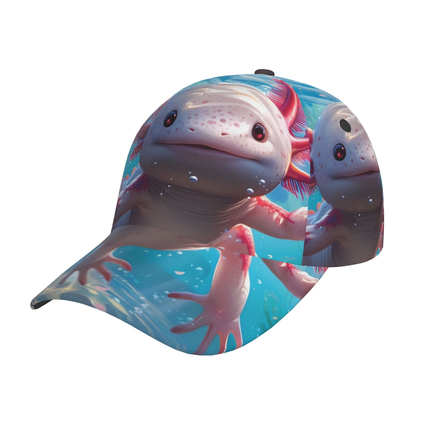 Baseball Cap Women Men- Cute Underwater Axolotl Adjustable for Baseball ...