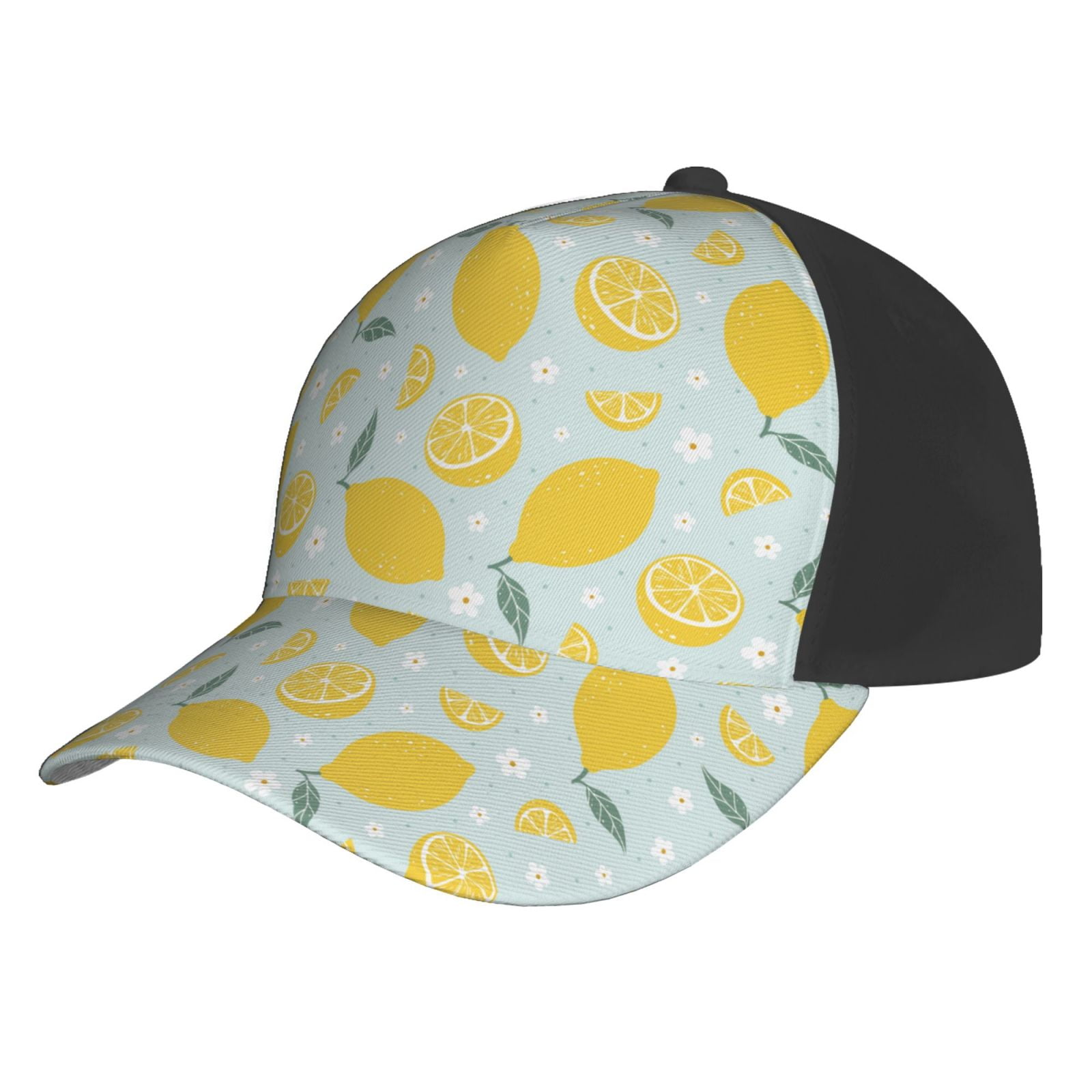 Baseball Cap Women Men - Funny Lemon Flower Leaves Adjustable Dad Hat ...