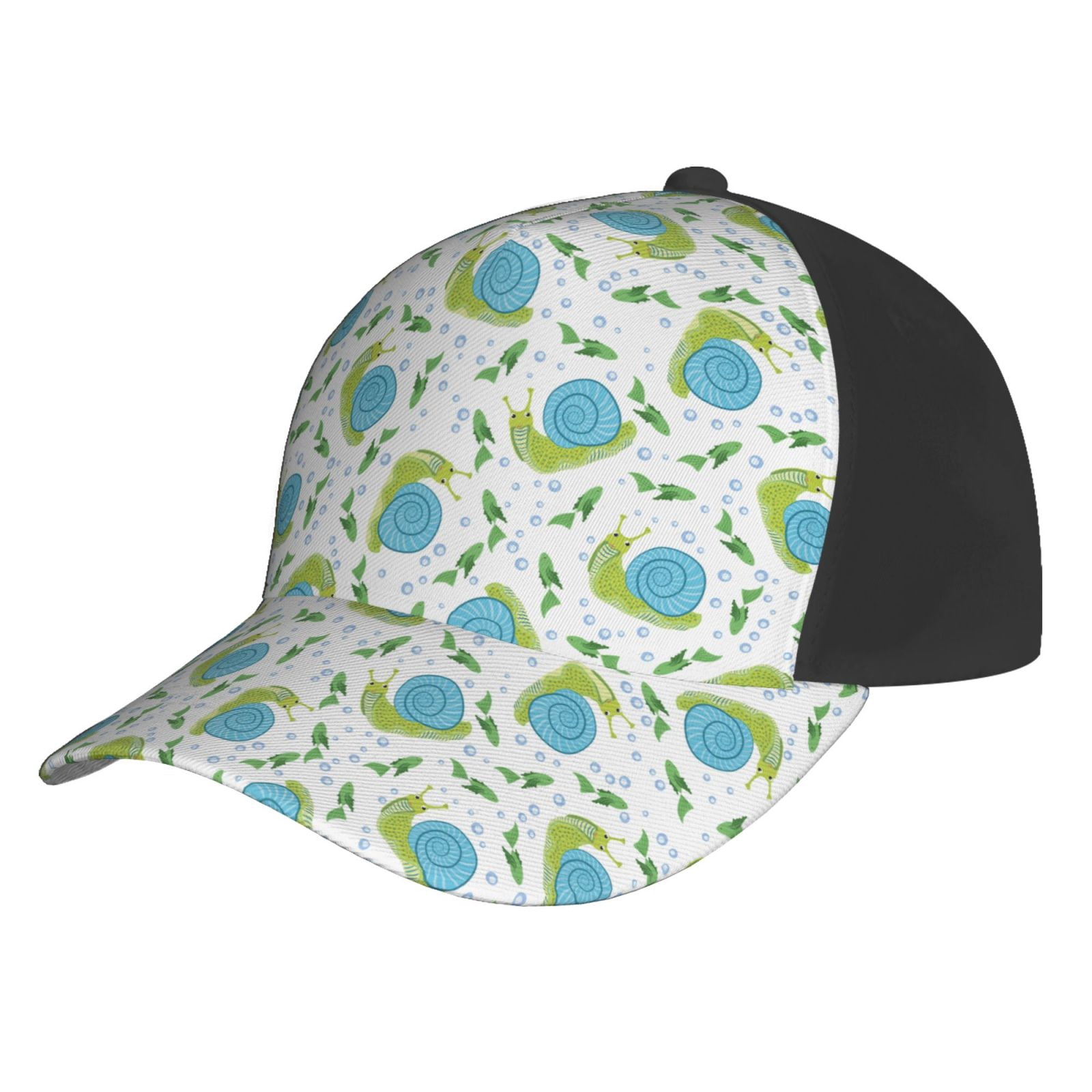 Baseball Cap Women Men - Green Snail fish Adjustable Dad Hat Baseball ...