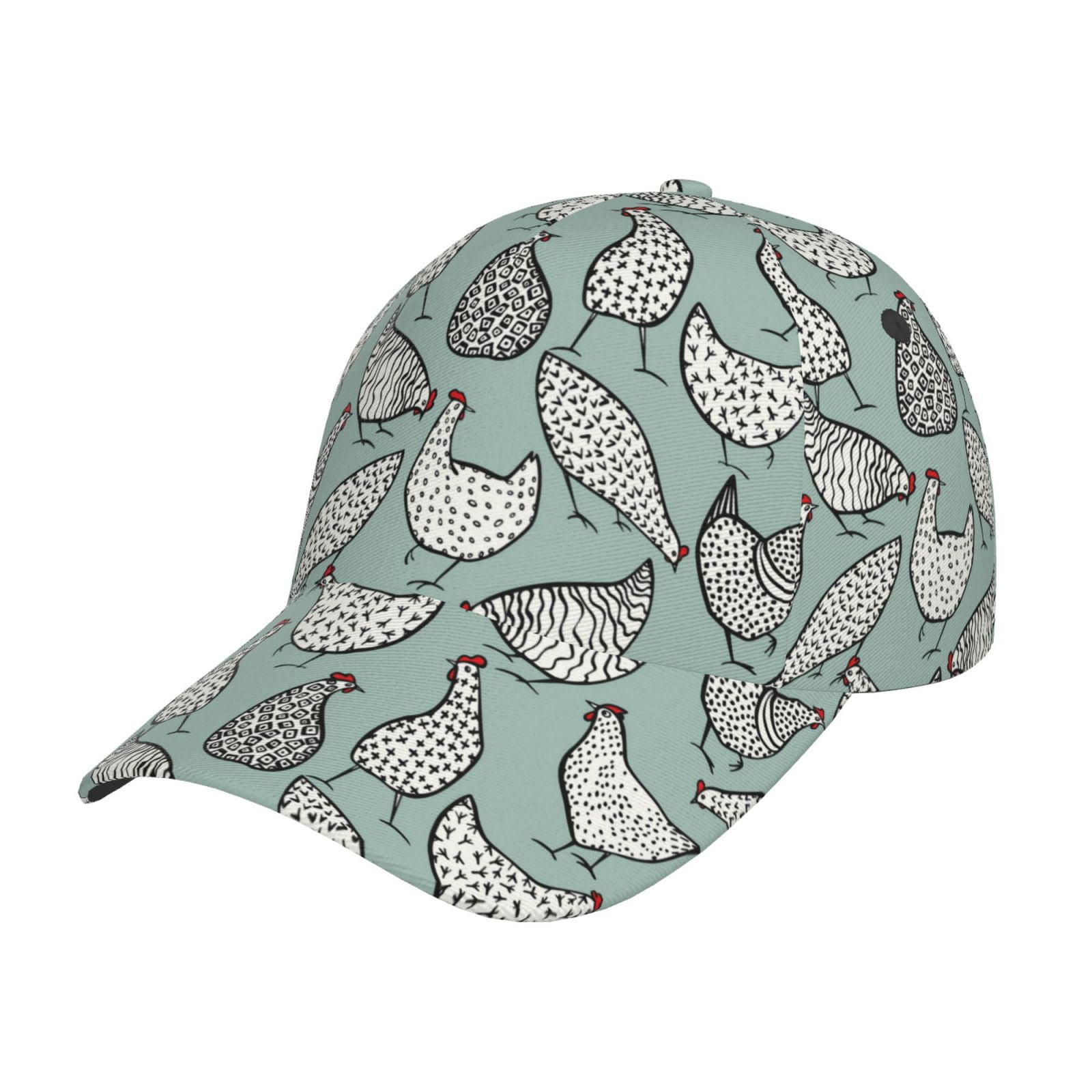 Baseball Cap Women Men- Hand Drawn Chickens Adjustable for Baseball Hat ...