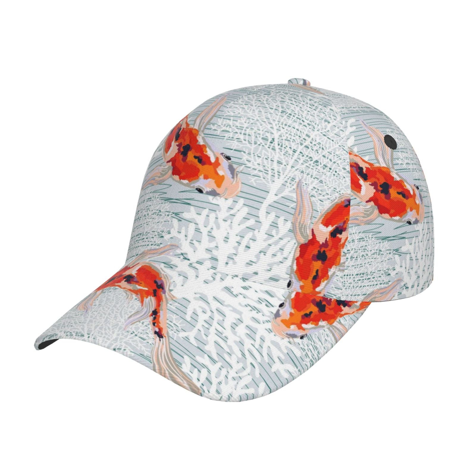 Baseball Cap Women Men - Koi Fish Corals,Spring Summer Adjustable ...