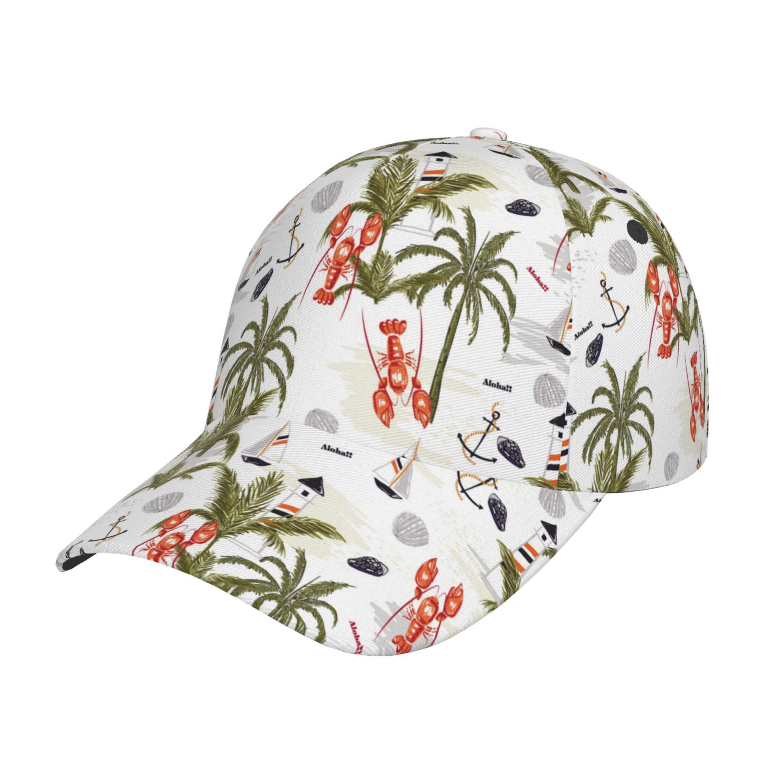 Baseball Cap Women Men- Lighthouse Lobster Anchor Tropical Adjustable ...