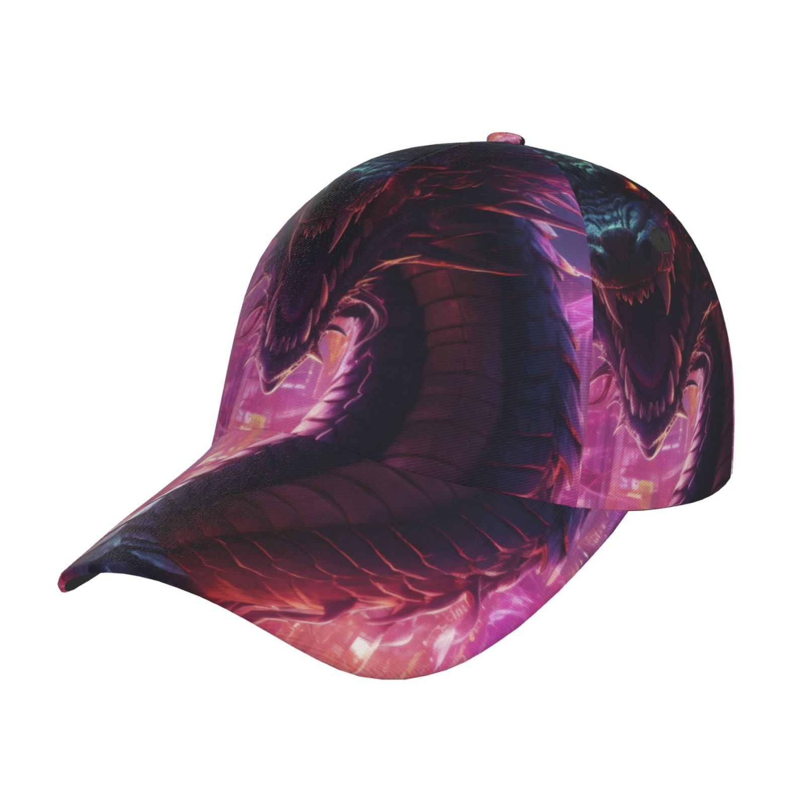 Baseball Cap Women Men- Neon Futuristic Dragon Adjustable for Baseball ...