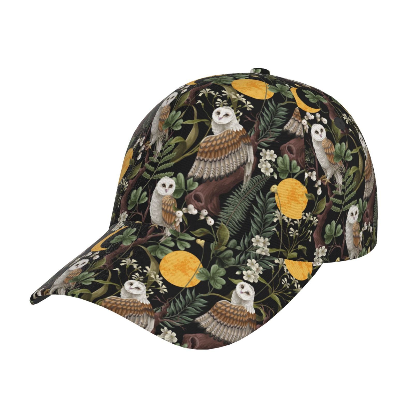 Baseball Cap Women Men- Owls And Plants Adjustable for Baseball Hat ...