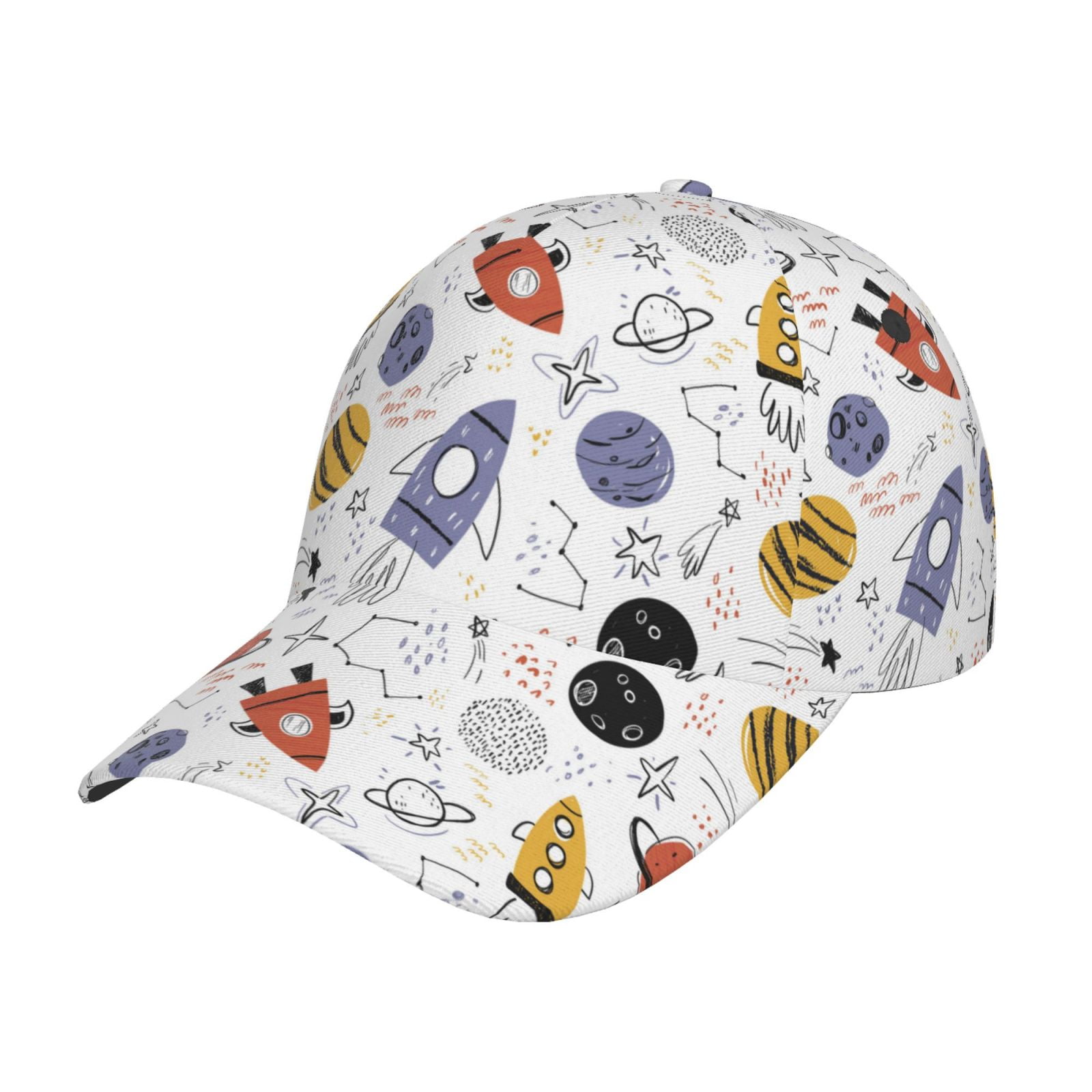 Baseball Cap Women Men- Rocket Planets Adjustable for Baseball Hat ...