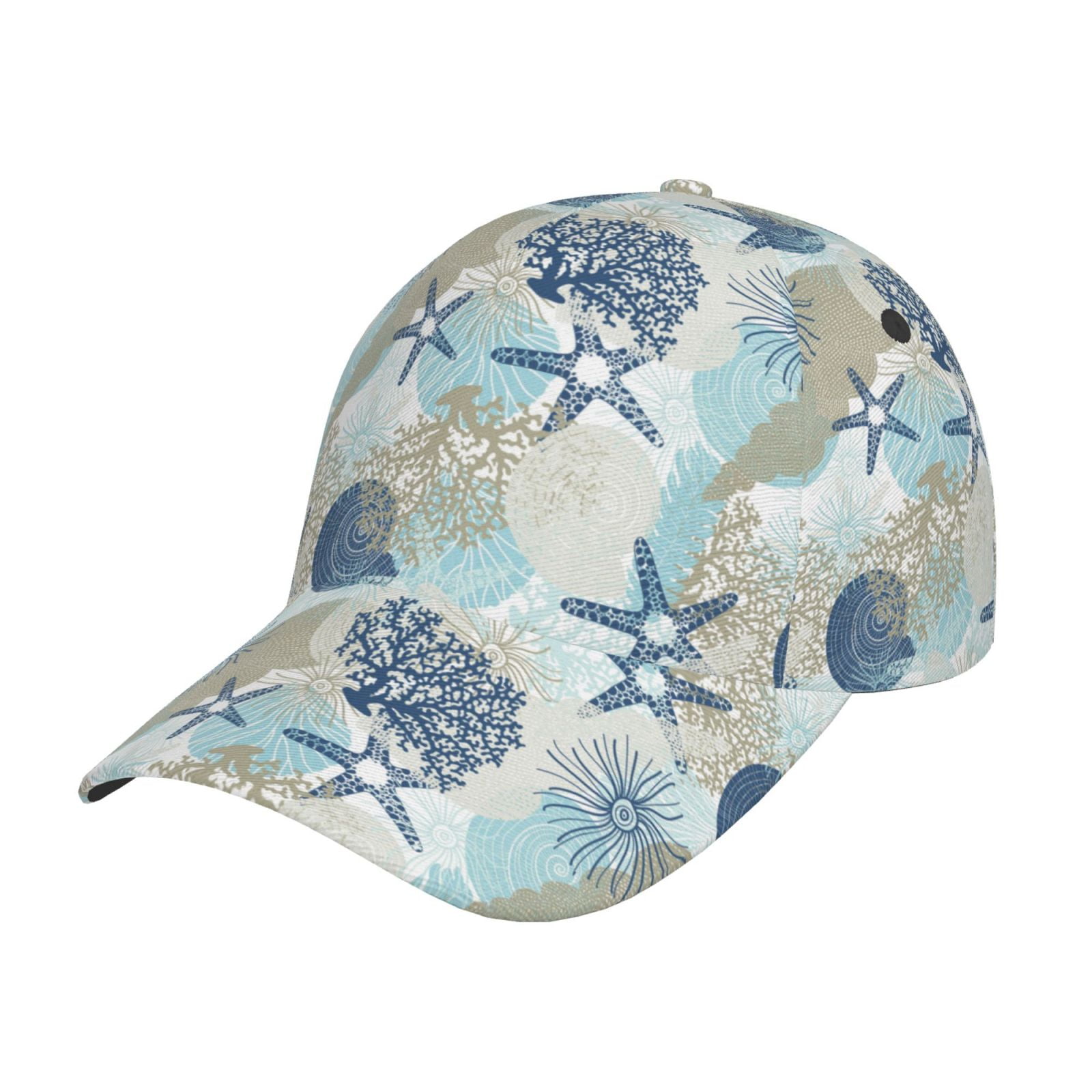 Baseball Cap Women Men- Seafloor Corals Seashells Adjustable for ...
