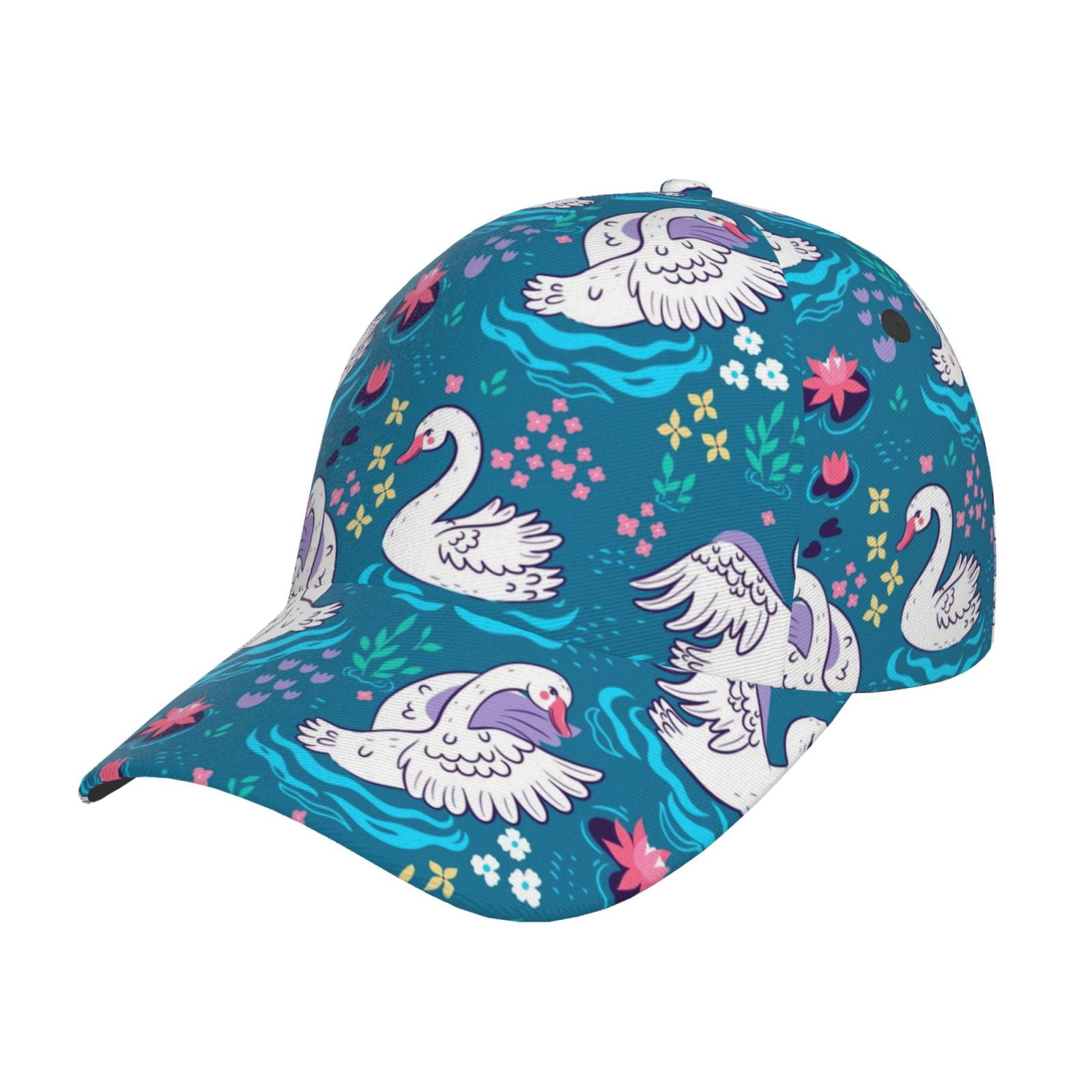Baseball Cap Women Men- Swan On The Pond Adjustable for Baseball Hat ...