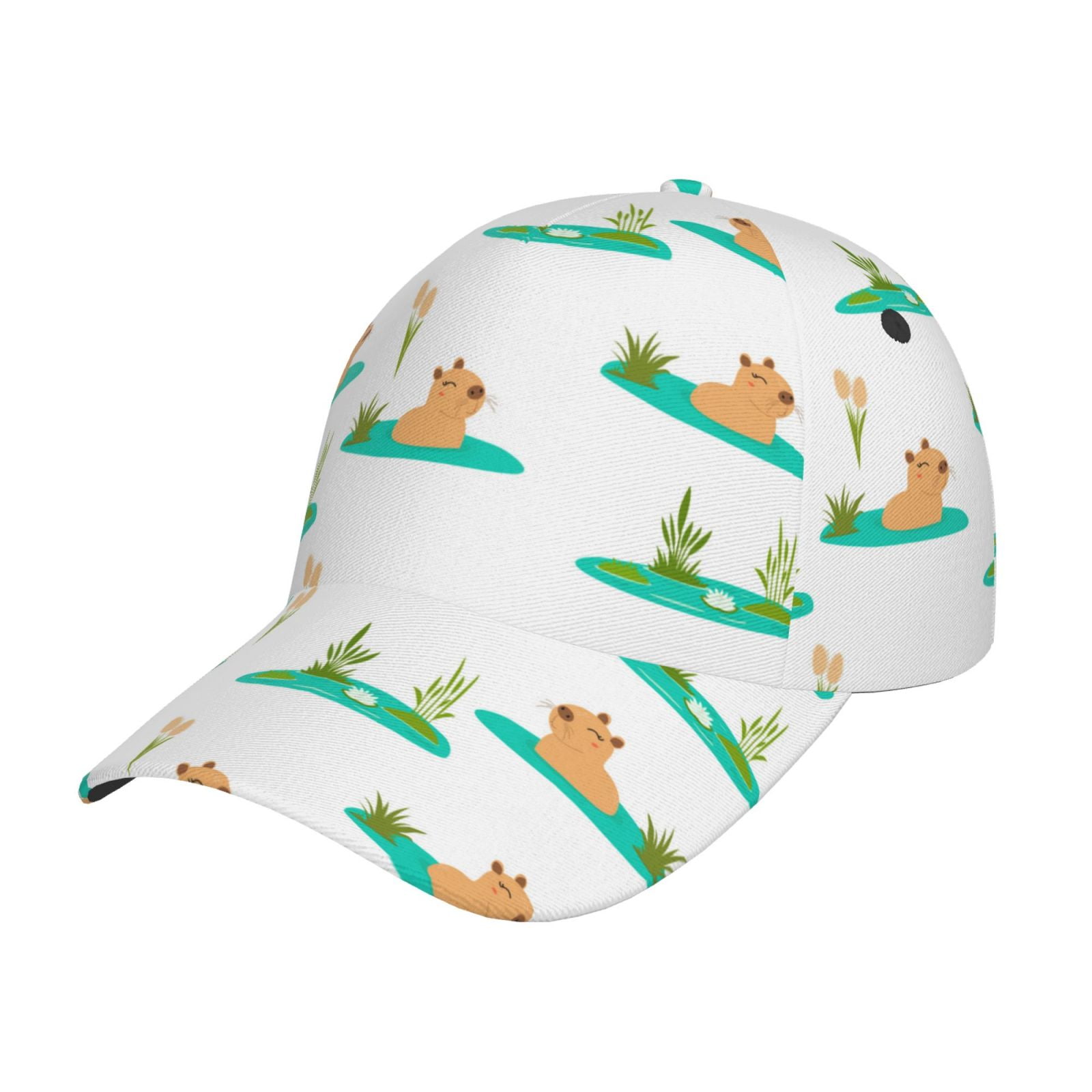Baseball Cap Women Men- Swim Cute Capybaras Adjustable for Baseball Hat ...