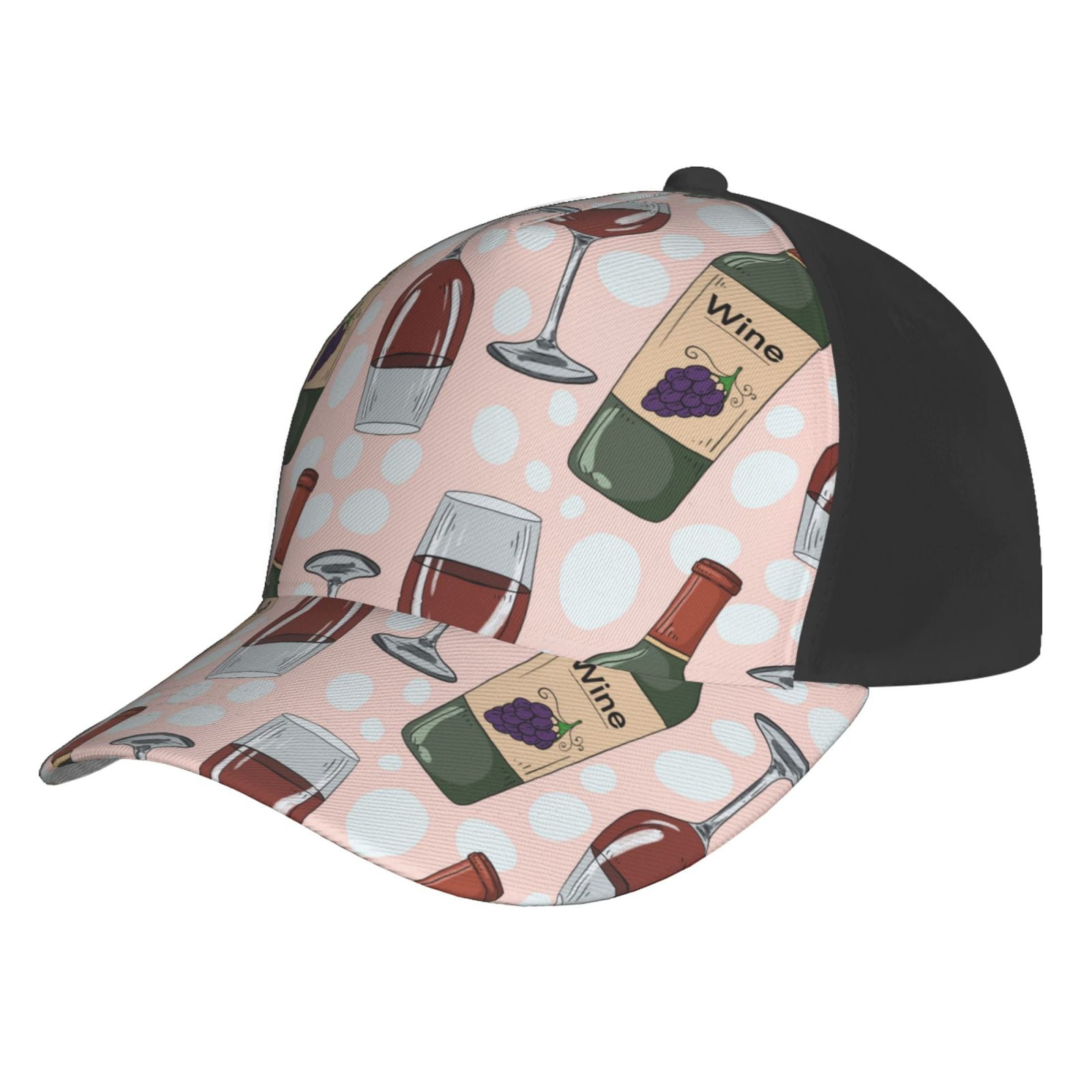 Baseball Cap Women Men - Wine Print No.J920 Adjustable Dad Hat Baseball Hat Trucker Hats Women ...