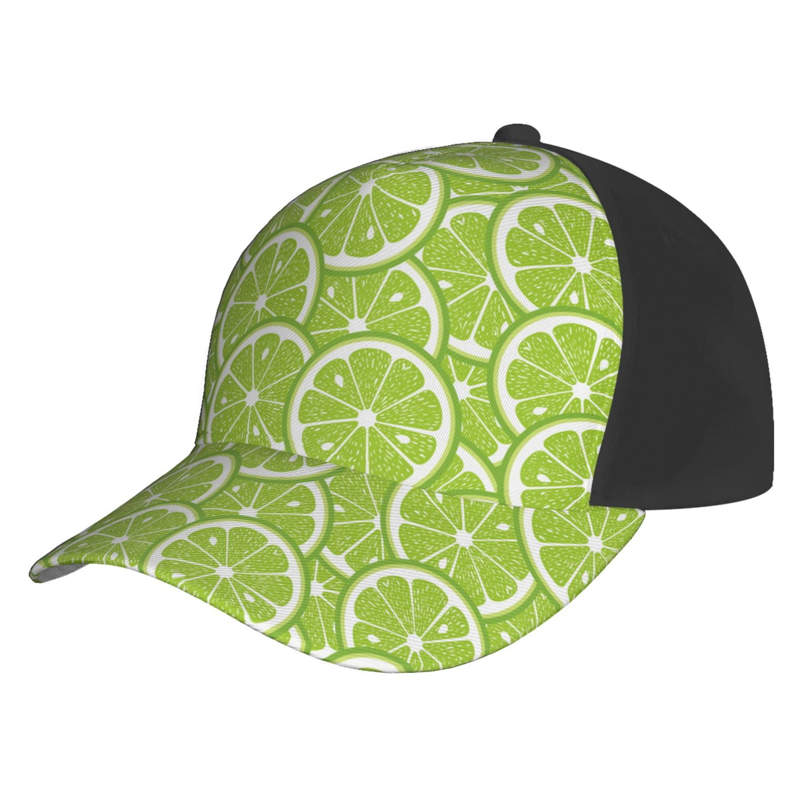 Baseball Cap Women Men - cartoon Lemon green print Adjustable Dad Hat ...