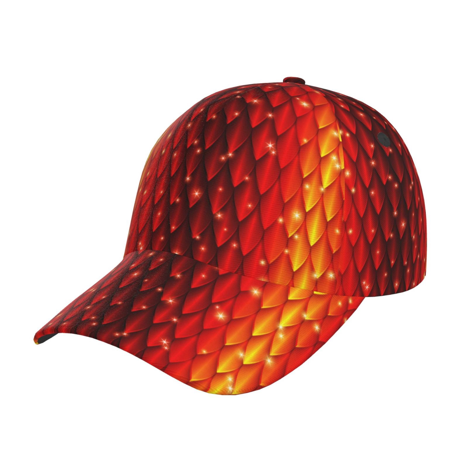 Baseball Cap Women Men- cool Red Dragon Skin scale Adjustable for ...