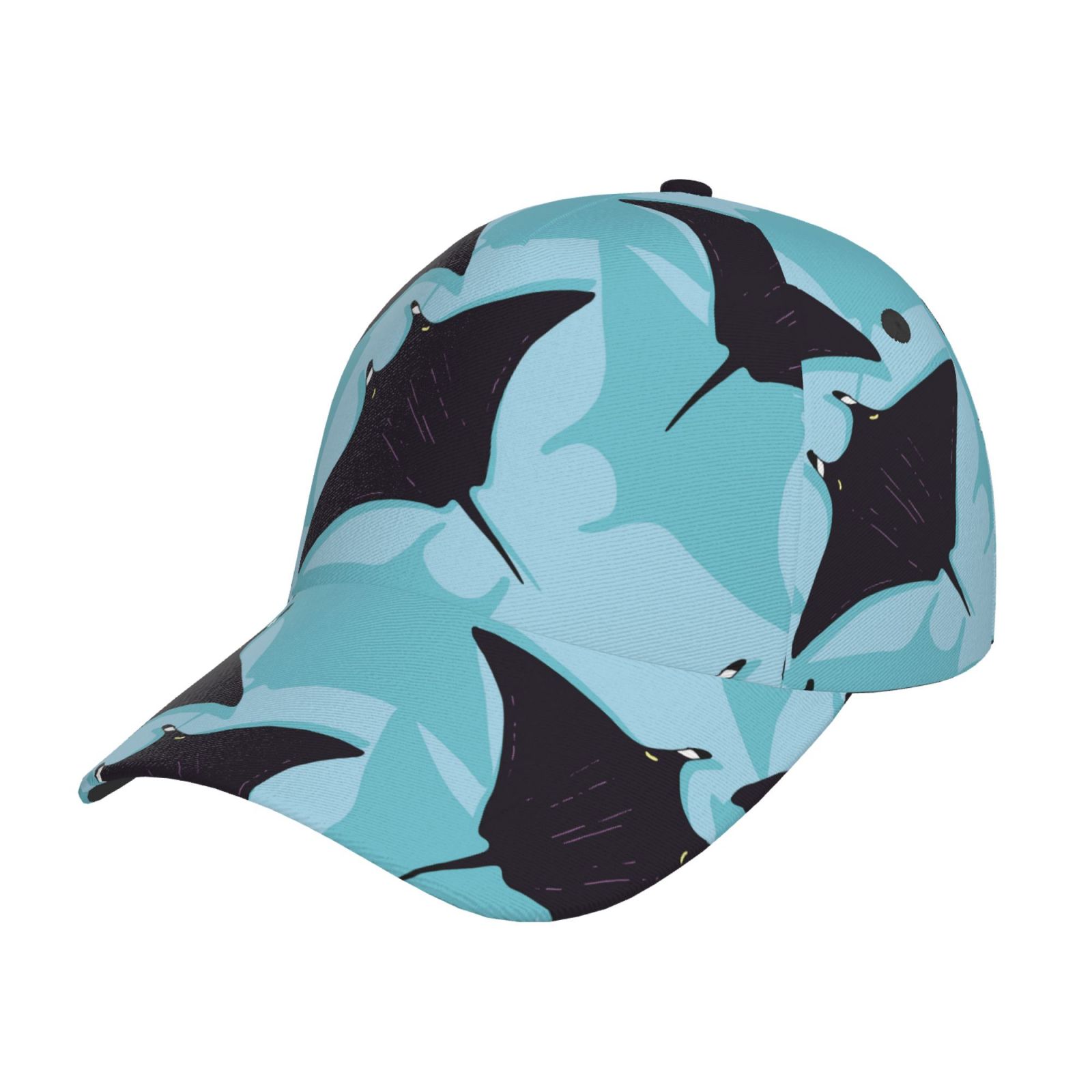 Baseball Cap Women Men- cool stingray Mint green Adjustable for ...