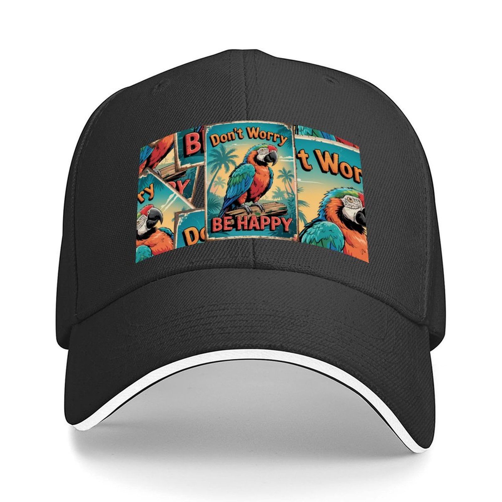 Baseball Cap Don't Worry, Just Be Happy Golf Dad Hat Adjustable ...