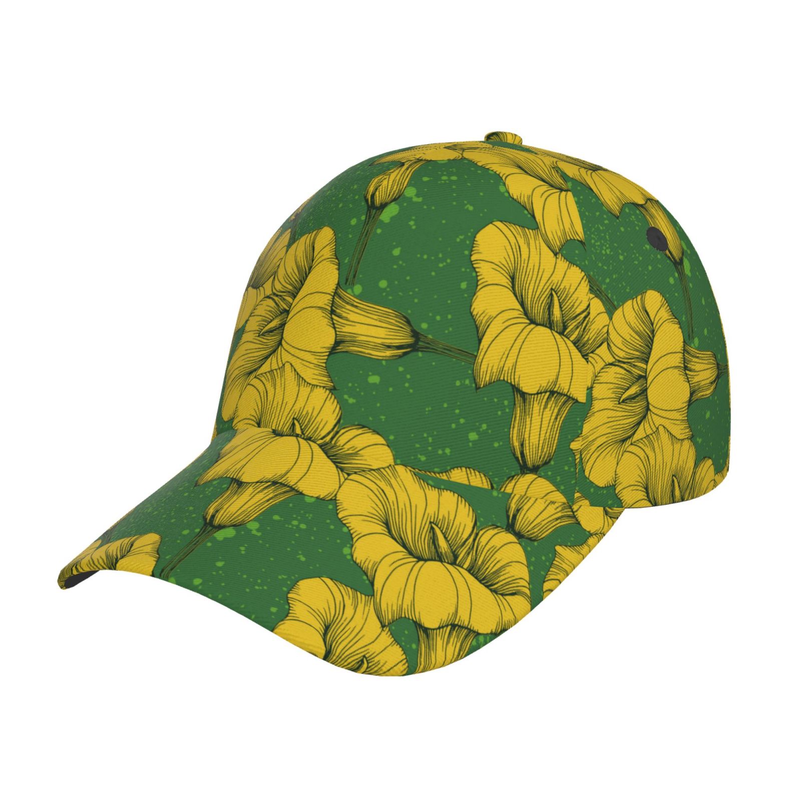Baseball Cap, Yellow Calla Lily Flowers Hats For Men Women Low Profile ...