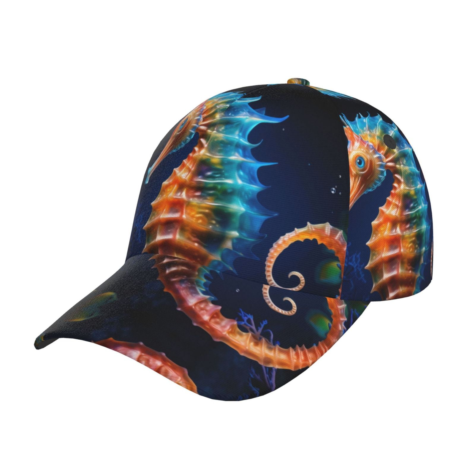 Baseball Cap - Yellow Fish Seahorse Hats for Men Women Low Profile ...
